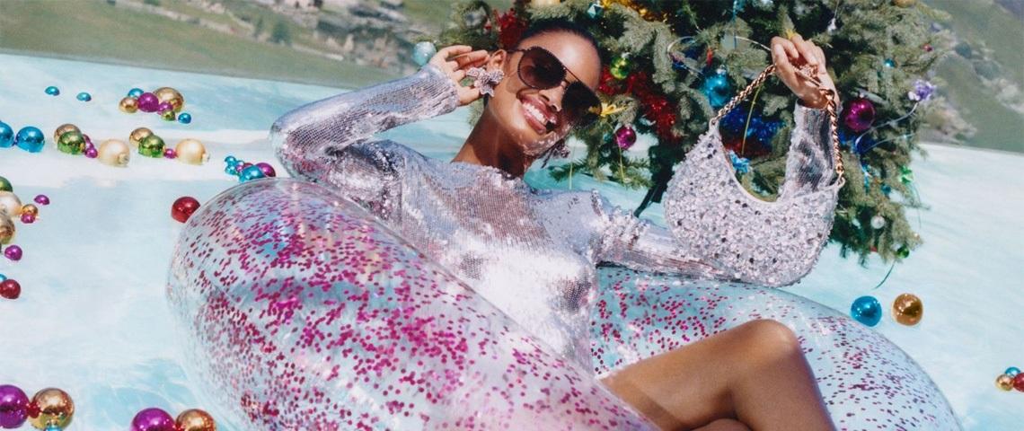 MICRO KENSINGTON Black Drench Cross Body Bag by KURT GEIGER LONDON