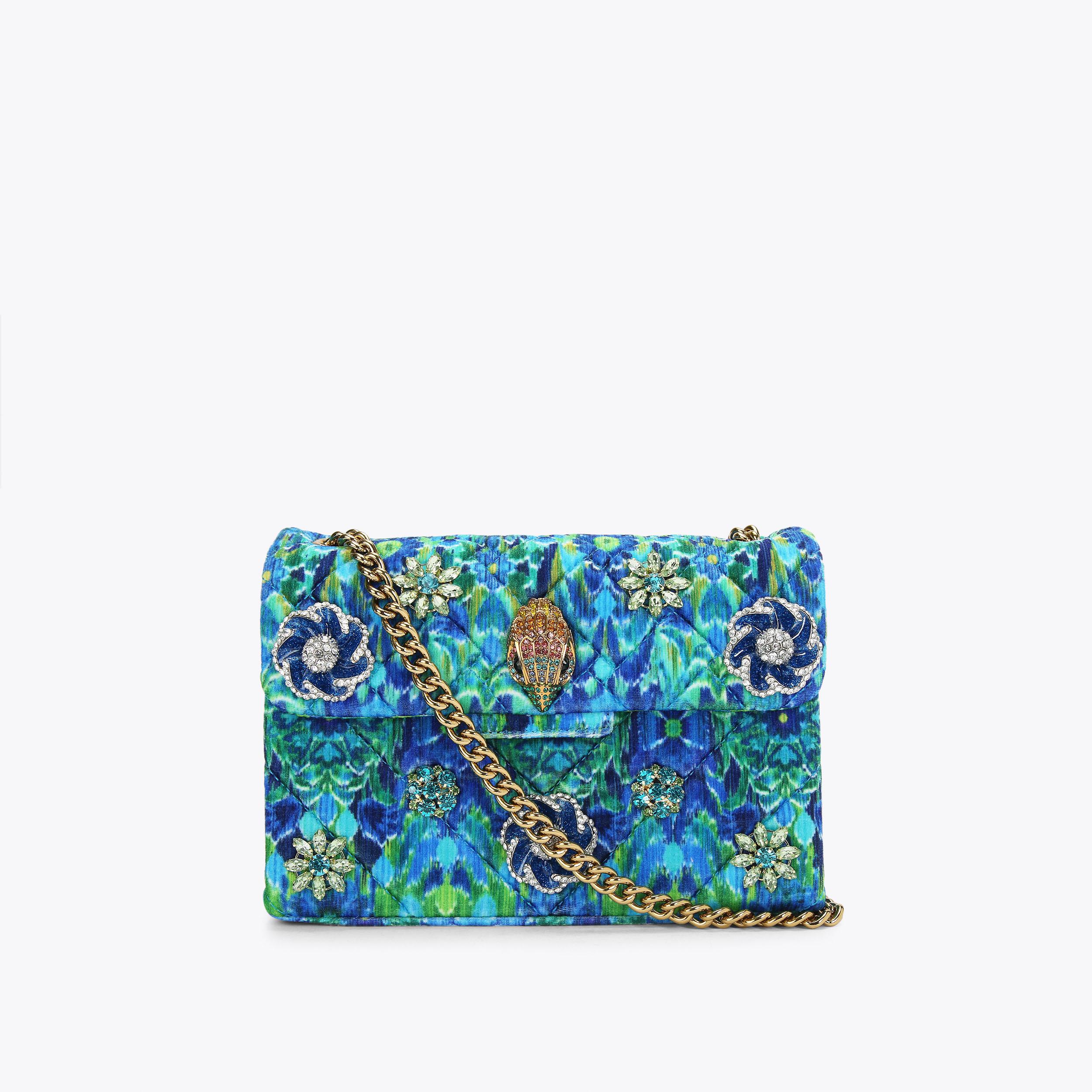 MW MEDIUM KENSINGTON Blue Cross Body Bag by KURT GEIGER LONDON