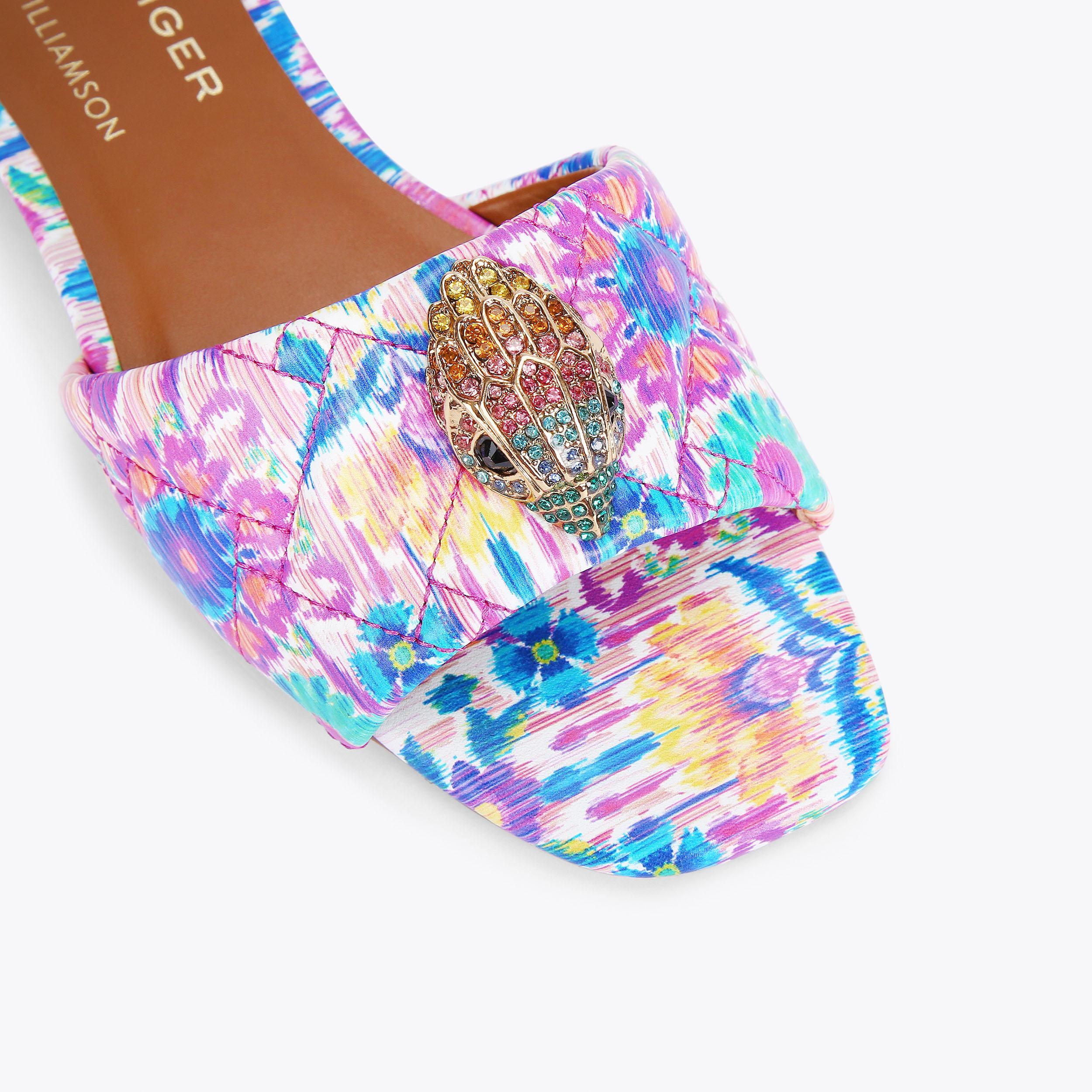 MW KENSINGTON FLAT SANDAL Rainbow Slip On Sandals by KURT GEIGER LONDON