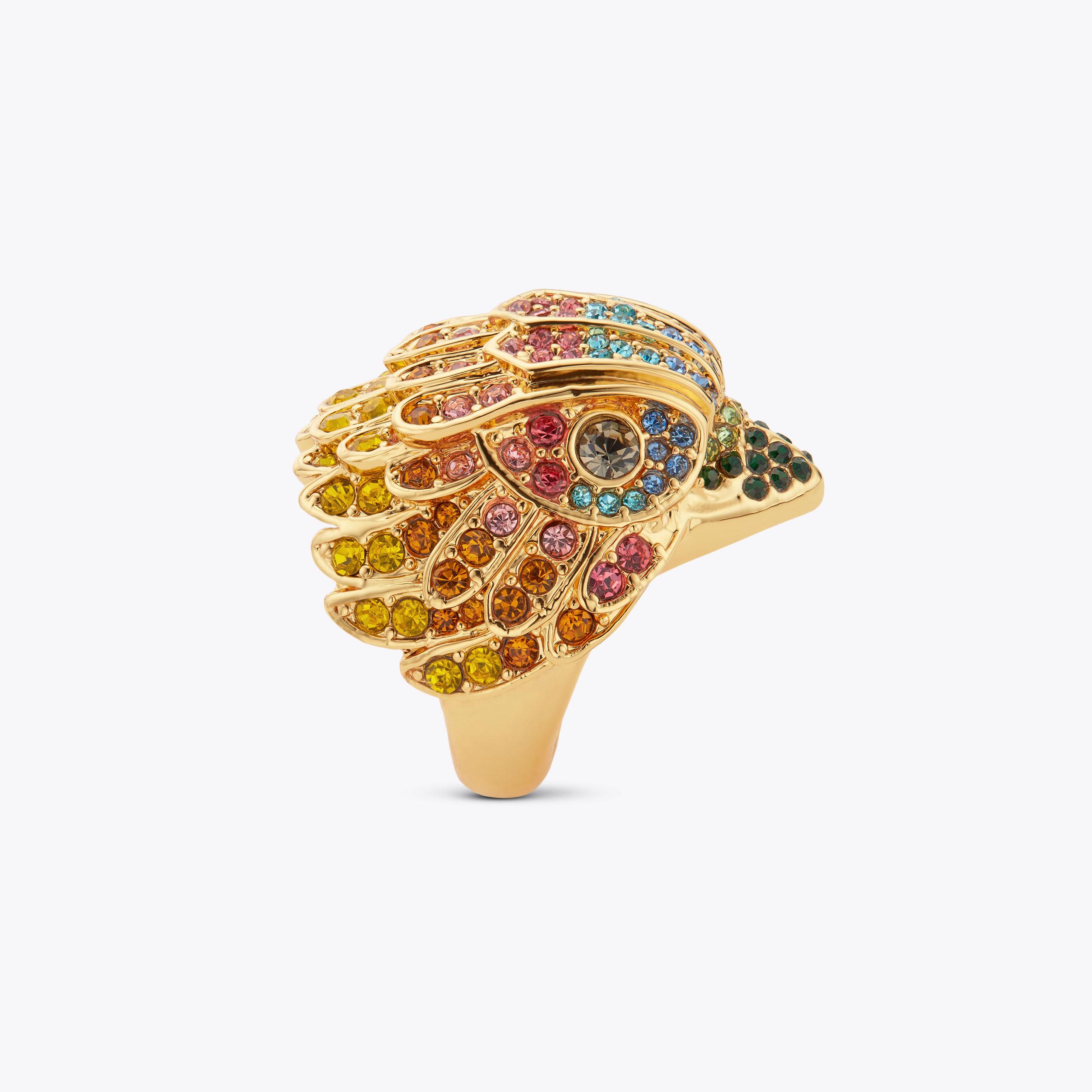 CRYSTAL EAGLE RING Eagle Head Ring by KURT GEIGER LONDON