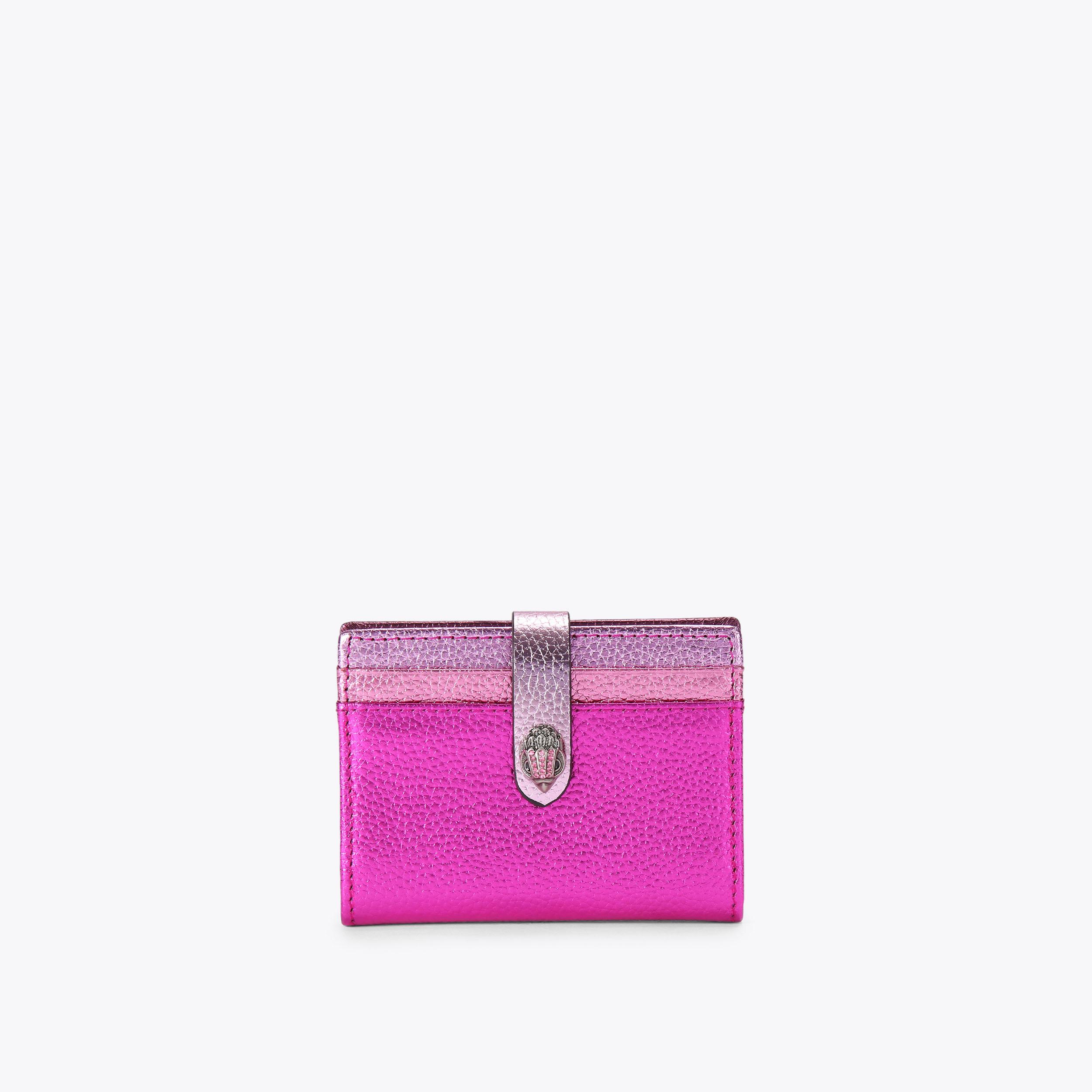 MULTI CARD LEATHER Pink Leather Card Holder by KURT GEIGER LONDON