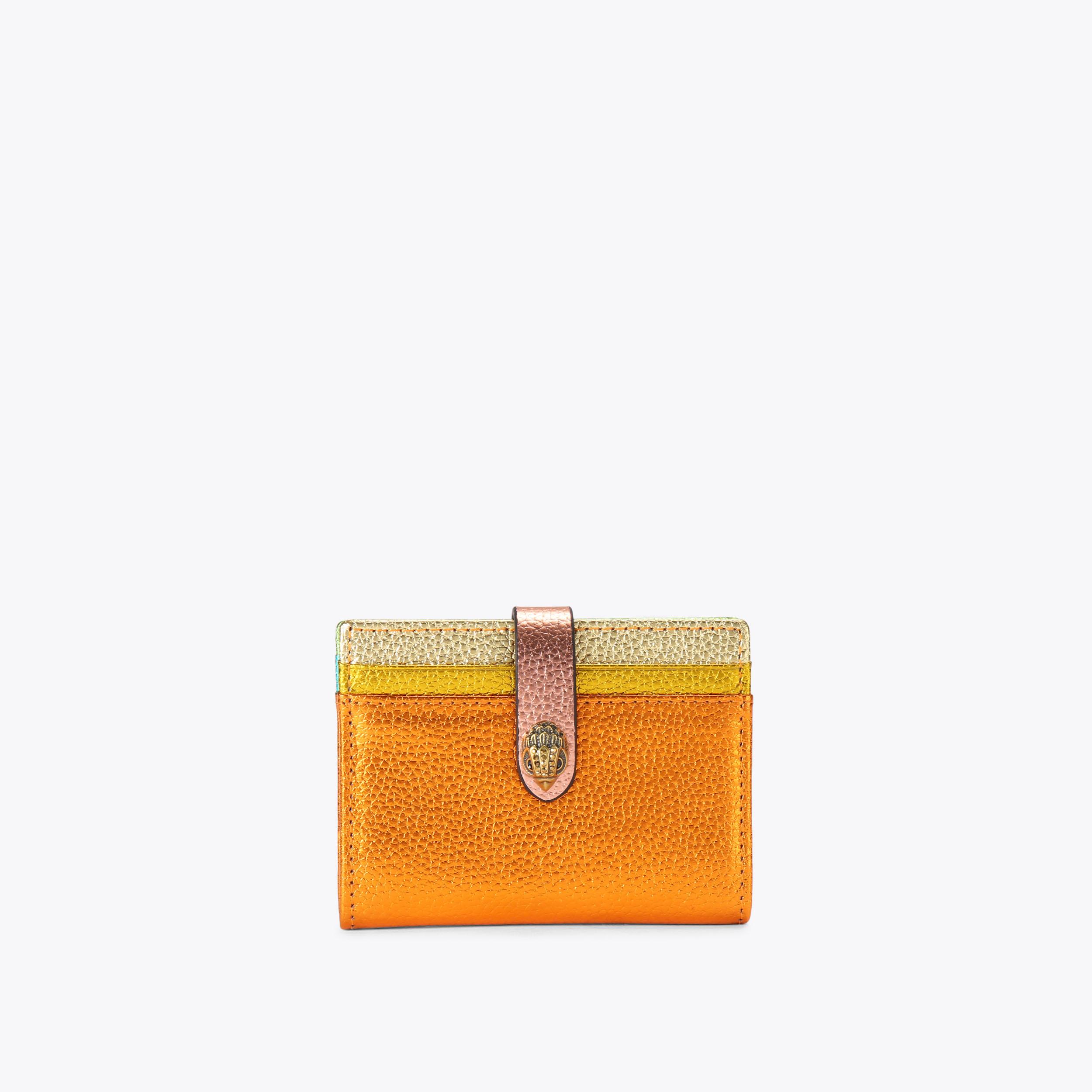 MULTI CARD LEATHER Orange Leather Card Holder by KURT GEIGER LONDON