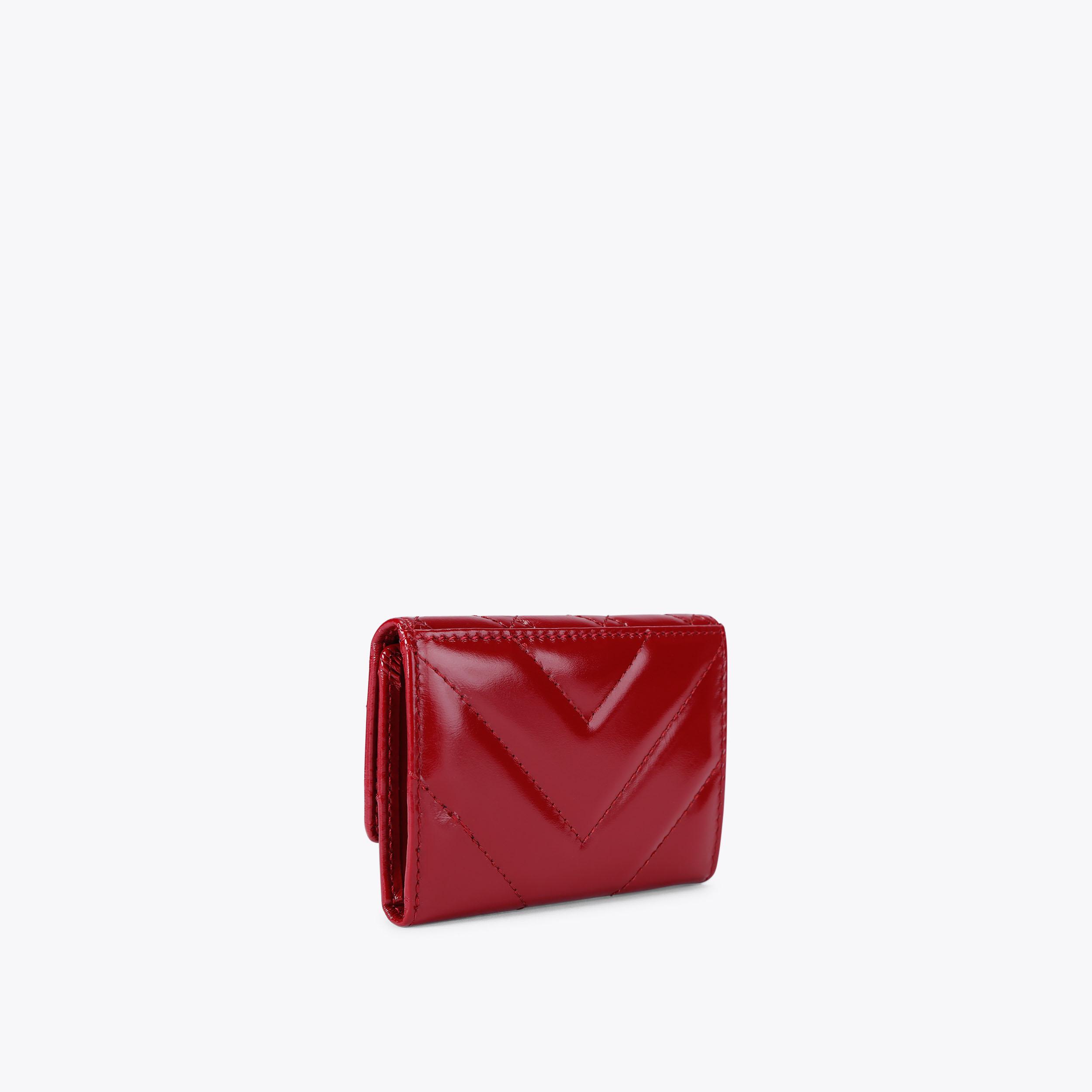 FLAP MULTI CARD HOLDER Red Patent Card Holder by KURT GEIGER LONDON