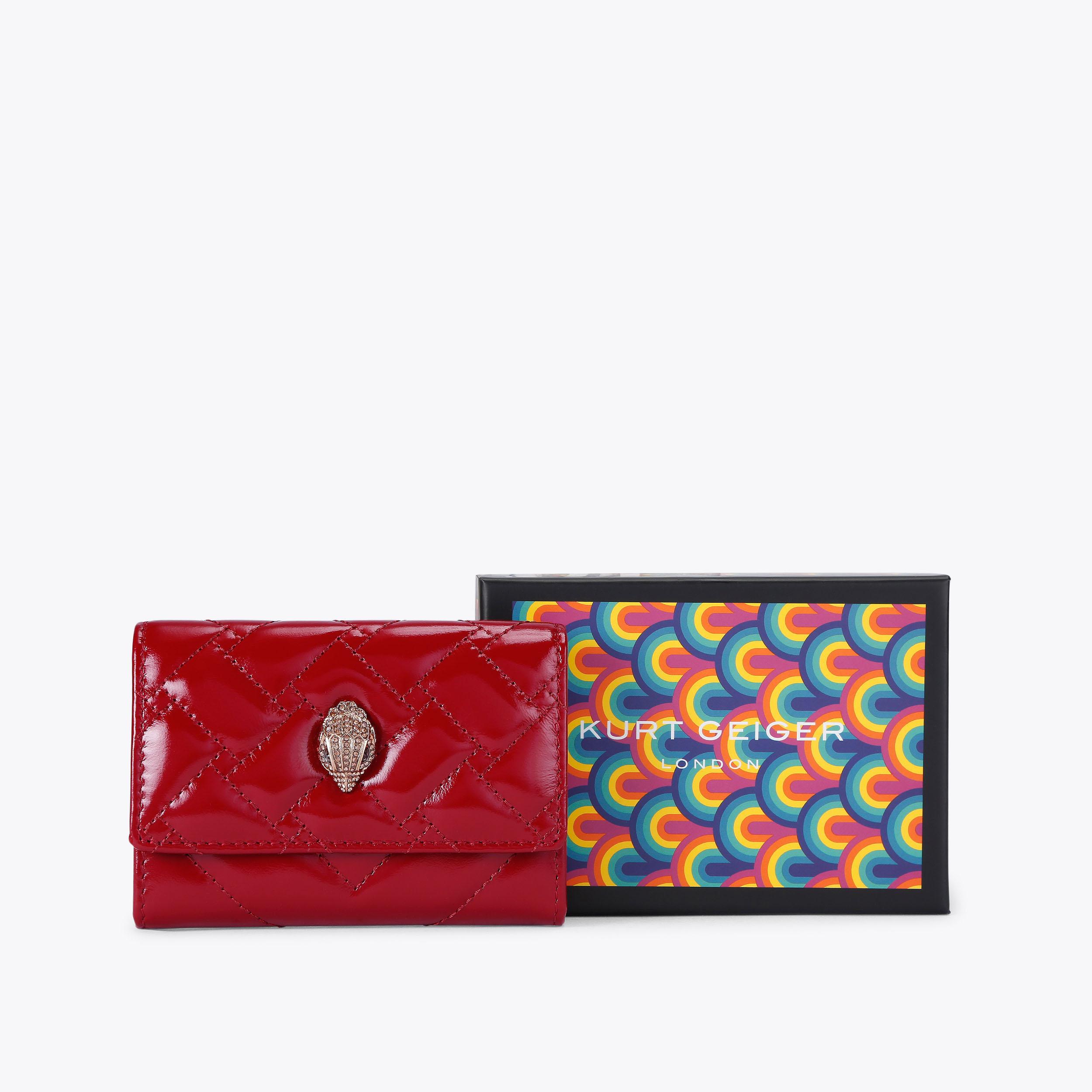 FLAP MULTI CARD HOLDER Red Patent Card Holder by KURT GEIGER LONDON