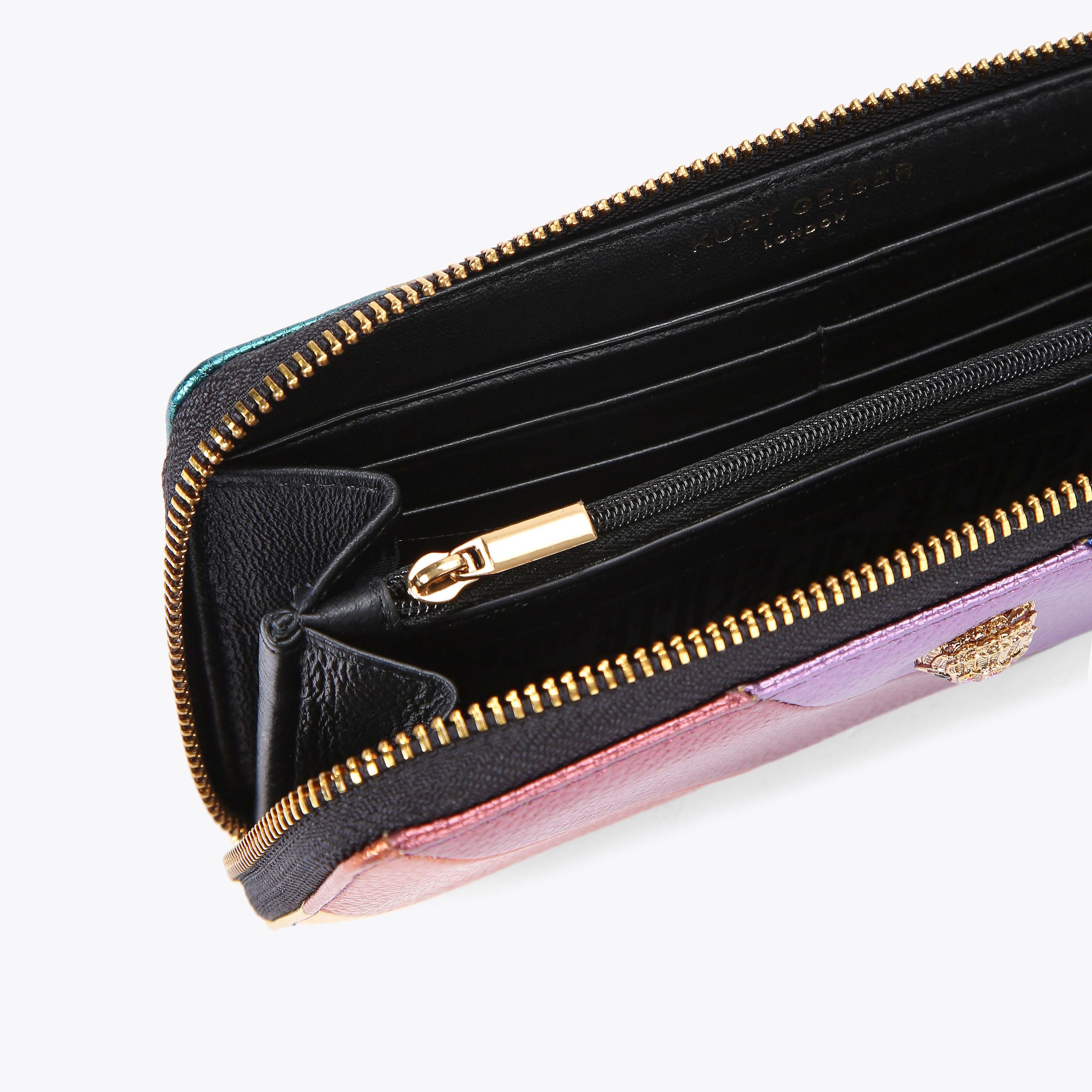 ZIP AROUND WALLET LEATHER Metallic Stripe Wallet by KURT GEIGER LONDON