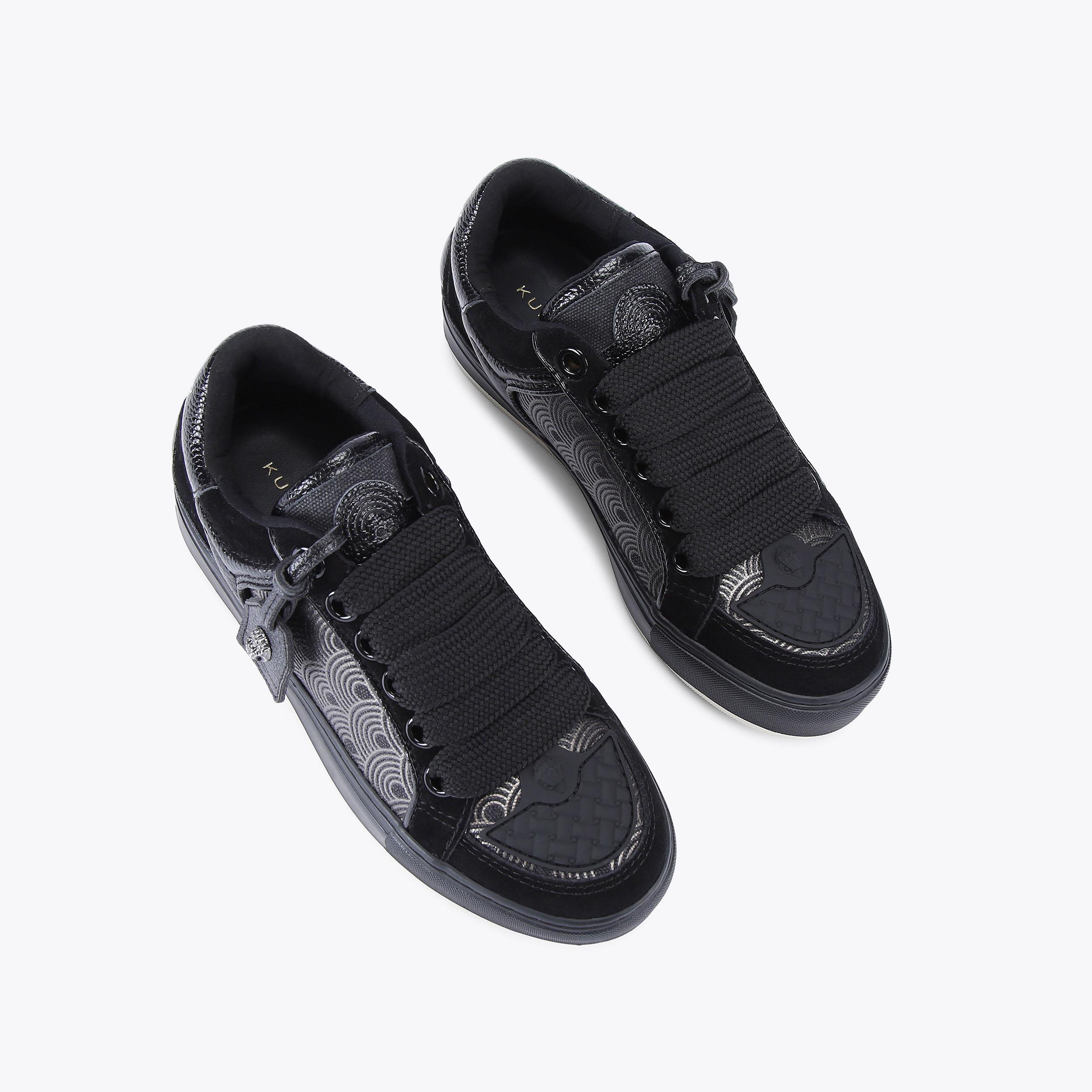 SOUTHBANK TAG Black Fabric Sneaker by KURT GEIGER LONDON