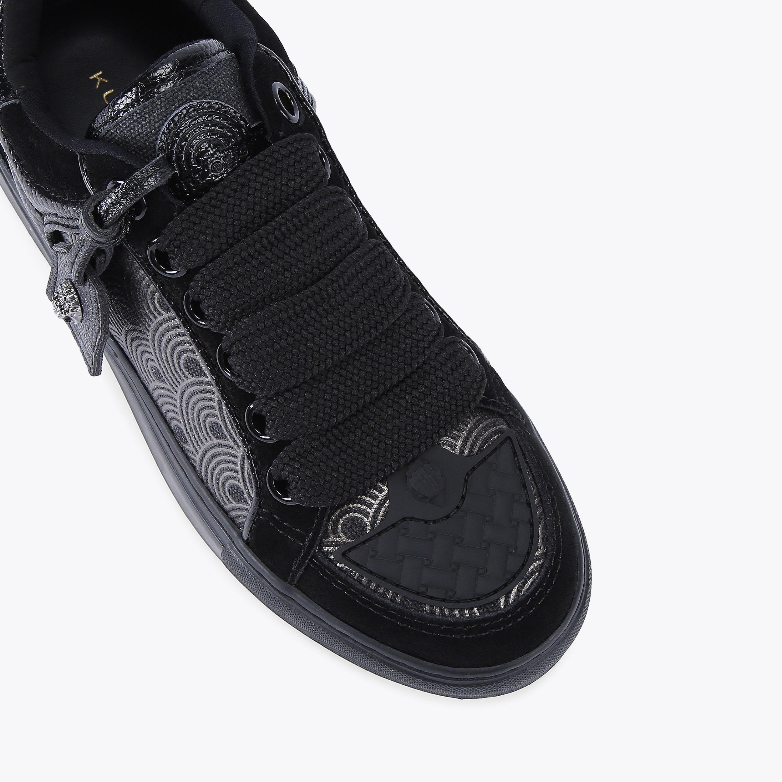 SOUTHBANK TAG Black Fabric Sneaker by KURT GEIGER LONDON