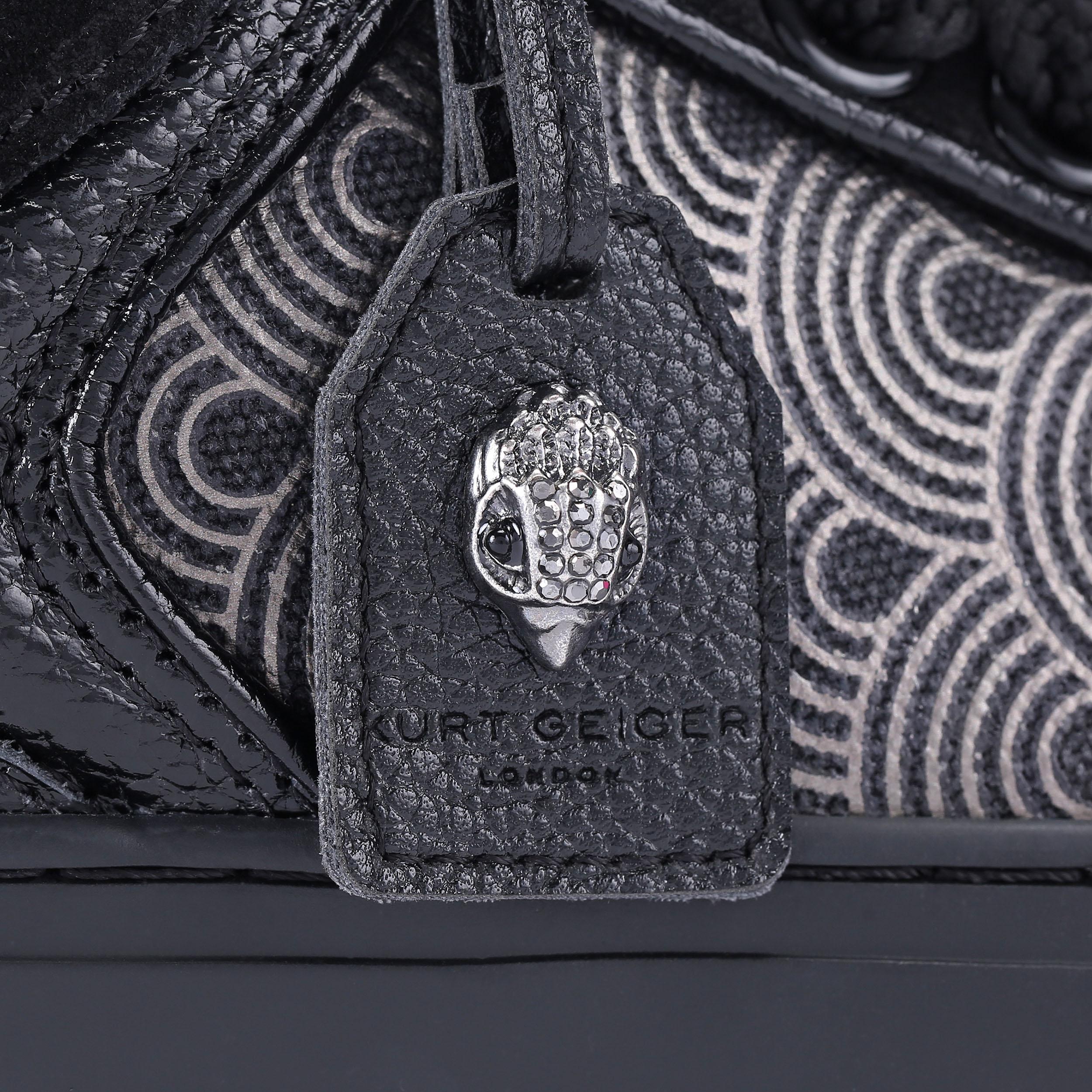 SOUTHBANK TAG Black Fabric Sneaker by KURT GEIGER LONDON