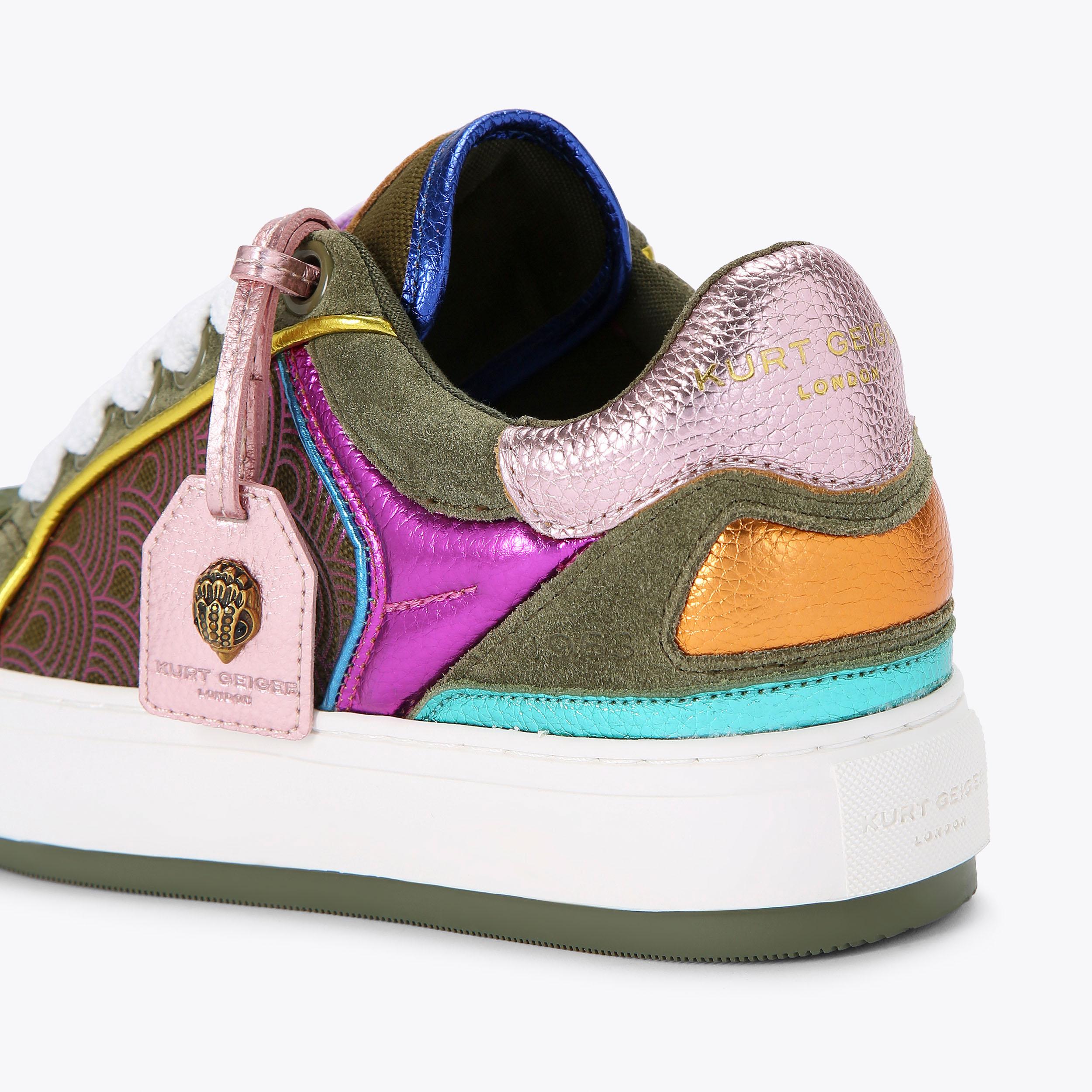 SOUTHBANK TAG Olive Green Sneakers by KURT GEIGER LONDON