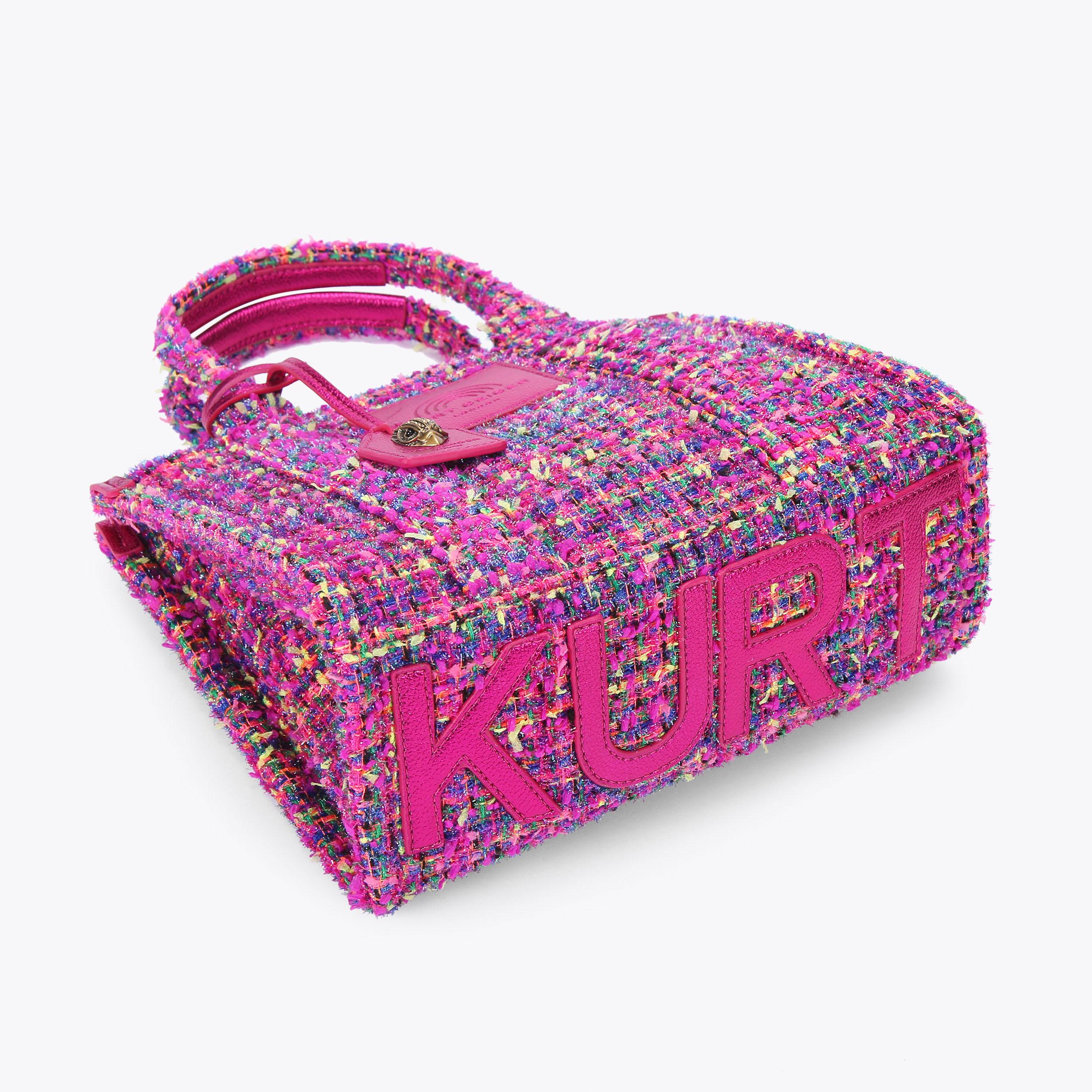 TWEED SM SOUTHBANK TOTE Tweed Mini Tote Purse by KURT GEIGER LONDON