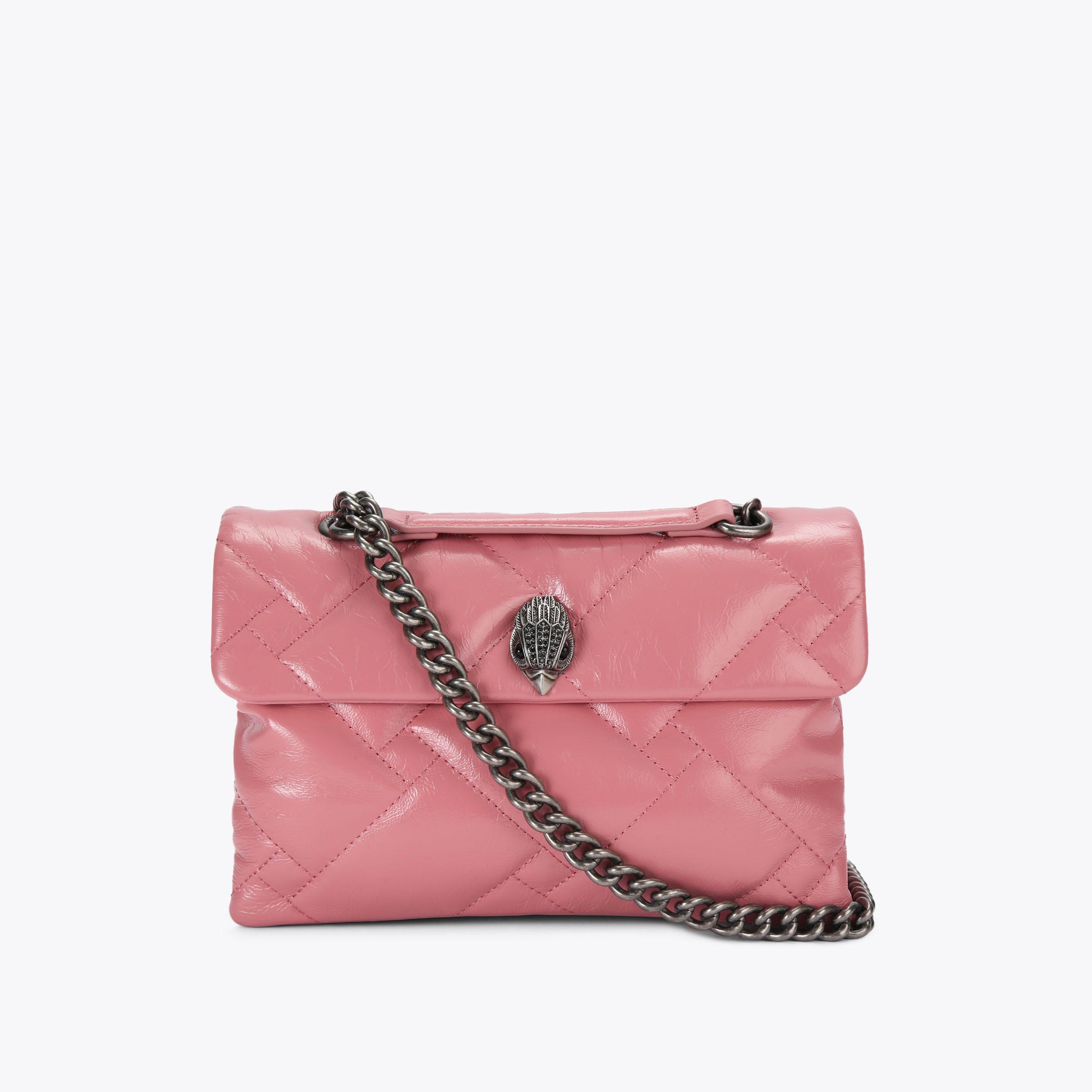 LEATHER KENSINGTON BAG Pink Kensington bag by KURT GEIGER LONDON