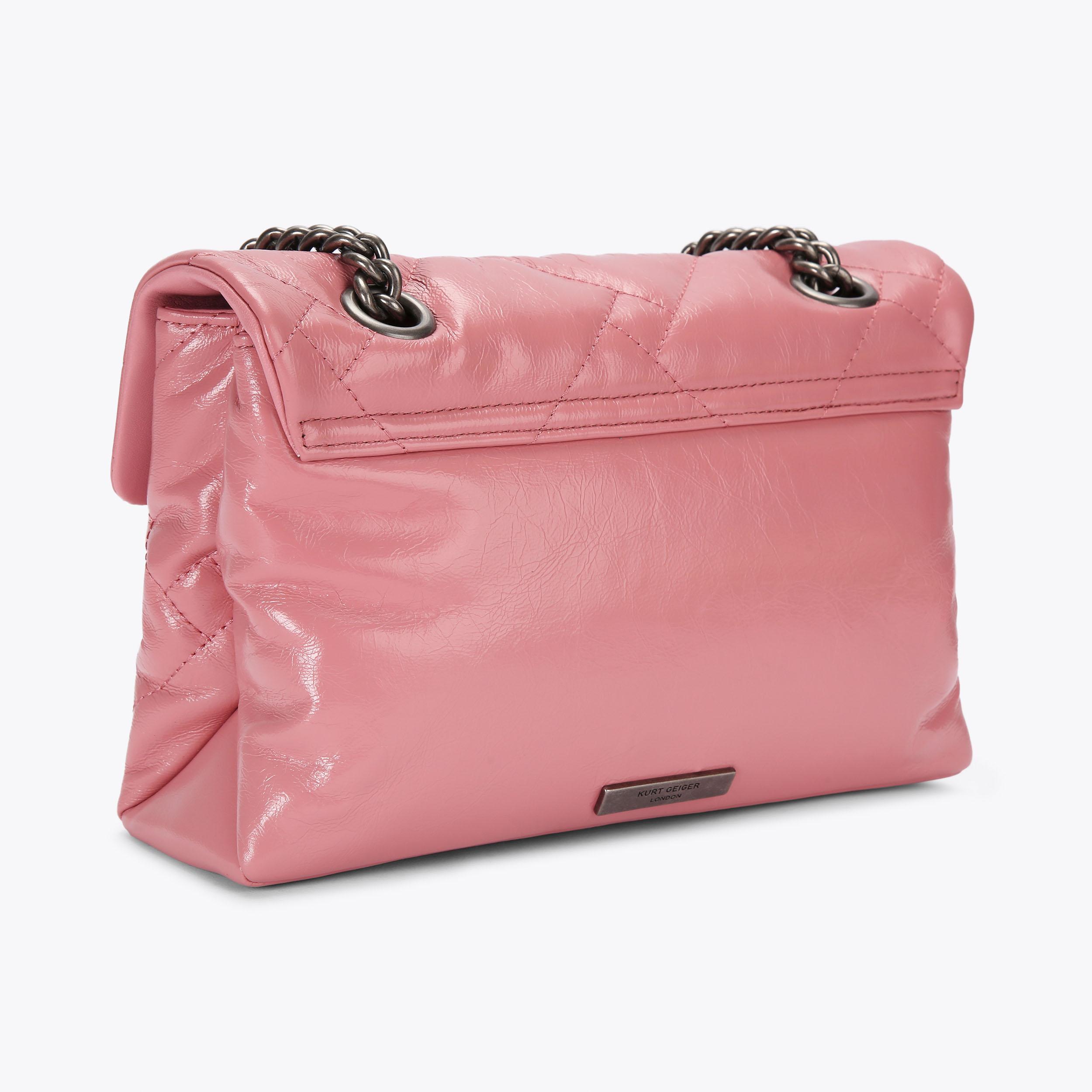 LEATHER KENSINGTON BAG Pink Kensington bag by KURT GEIGER LONDON