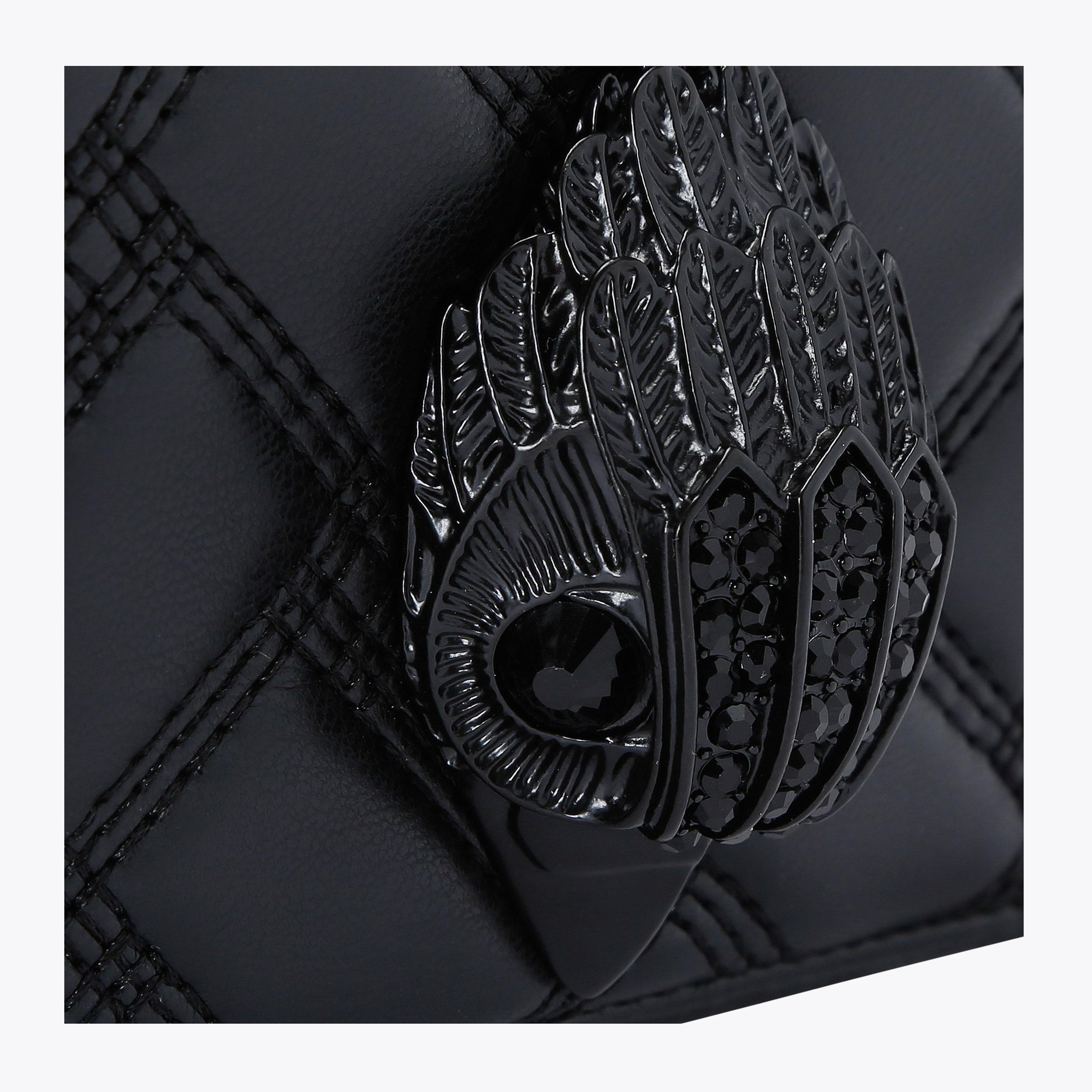 MICRO KENSINGTON EAGLE Black Micro Cross Body Purse by KURT GEIGER LONDON