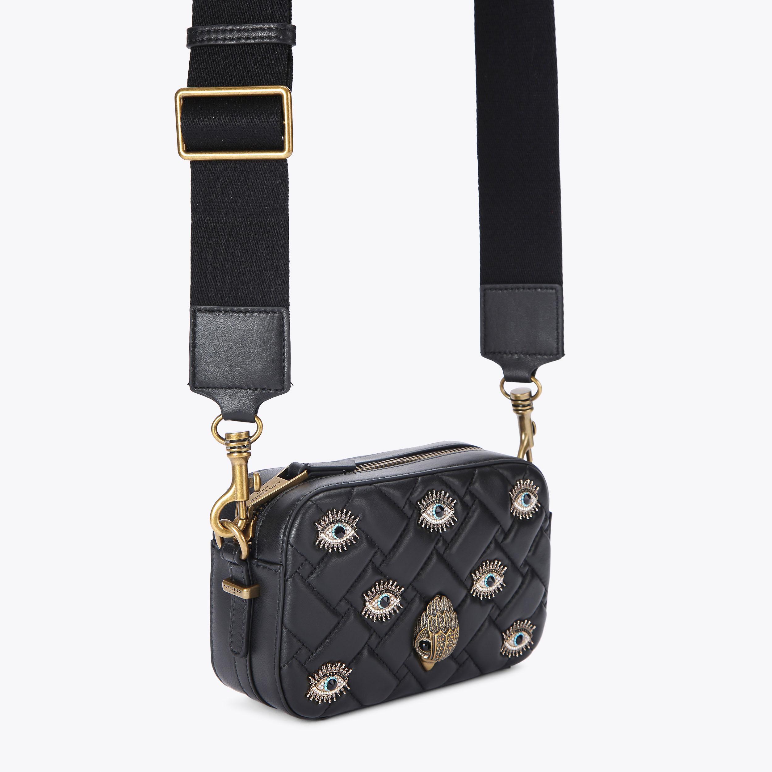 KENSINGTON SM CAMERA EYE Black Evil Eye Purse by KURT GEIGER LONDON