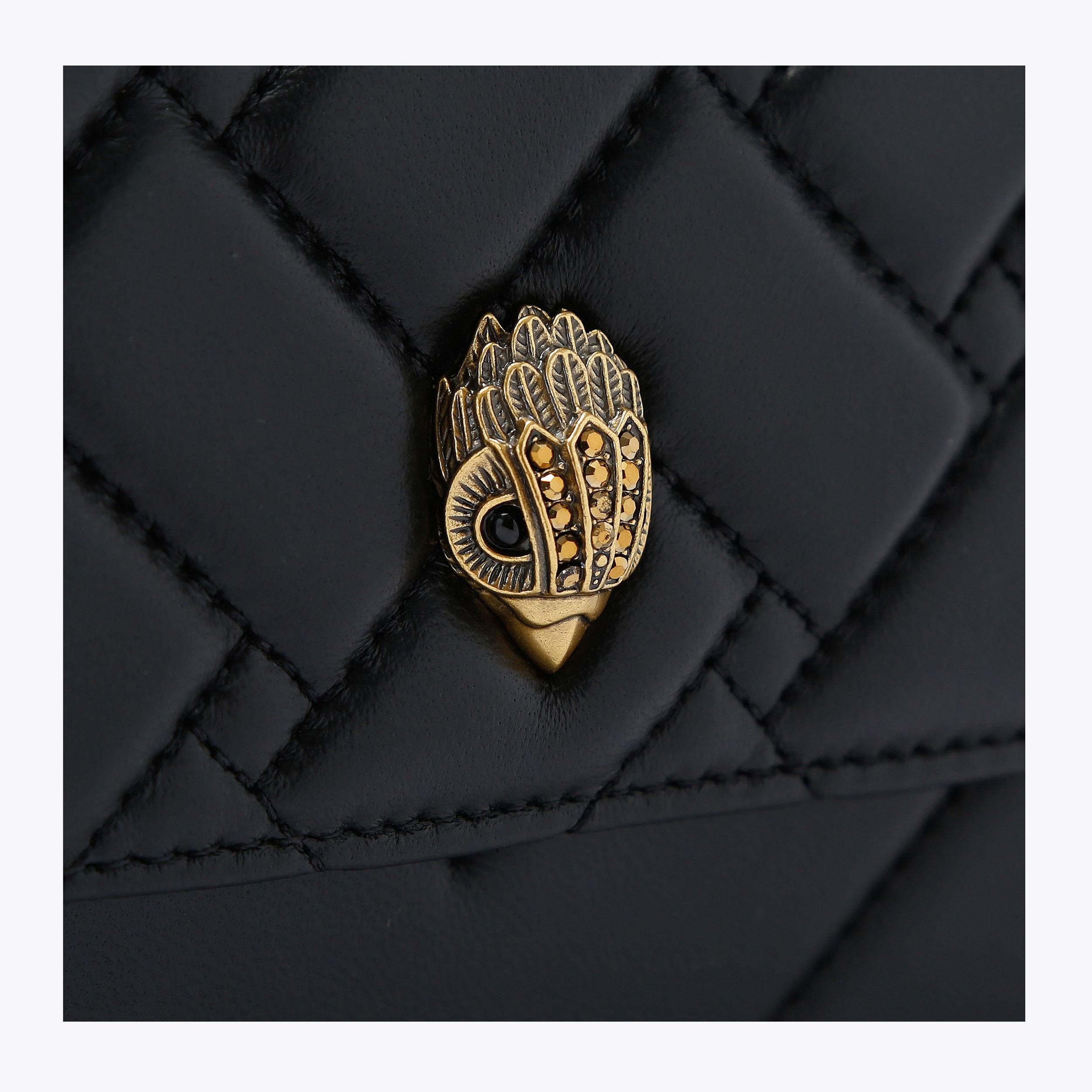 KENSINGTON CHAIN WALLET Black Leather Wallet by KURT GEIGER LONDON