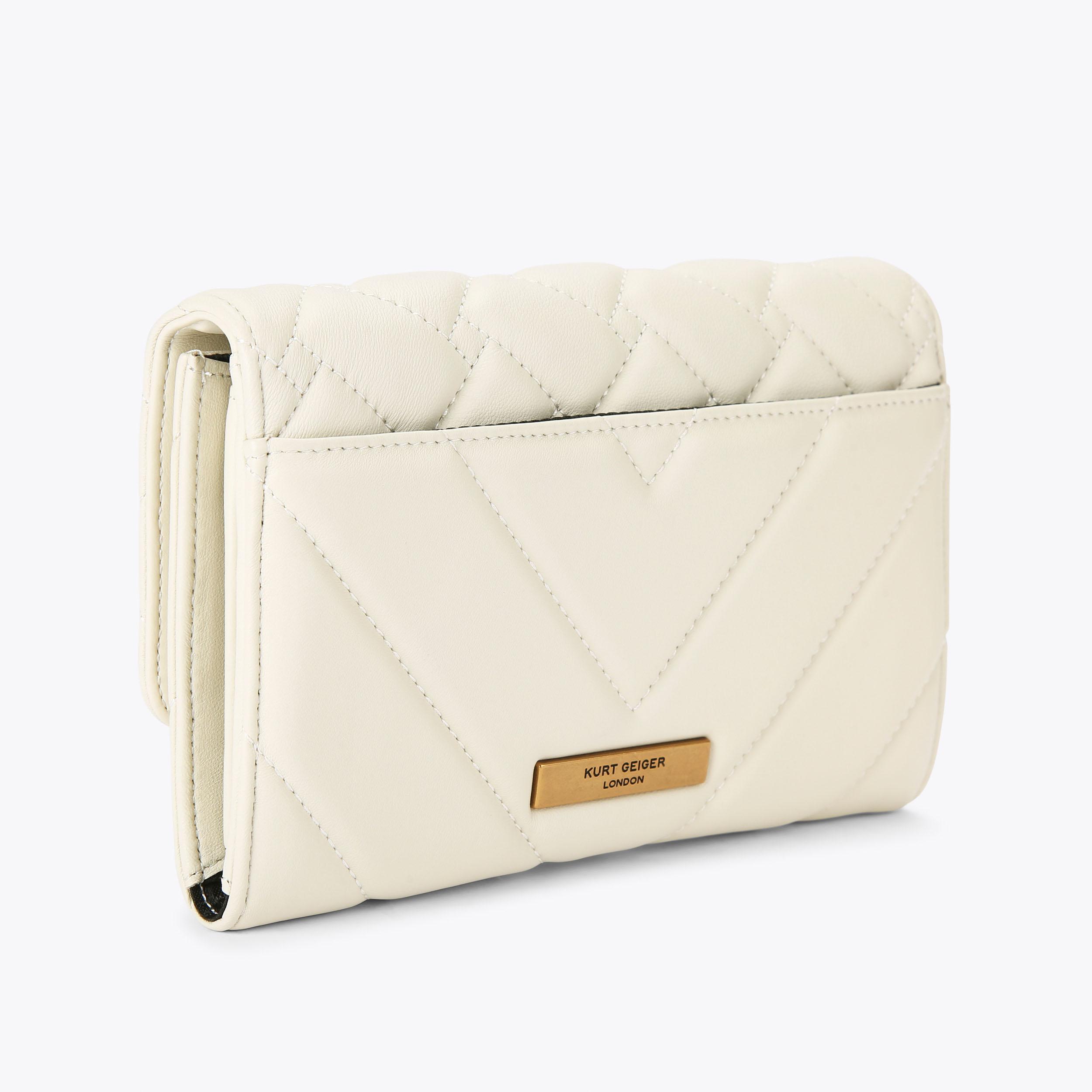 KENSINGTON CHAIN WALLET Bone Leather Wallet On Chain by KURT GEIGER LONDON