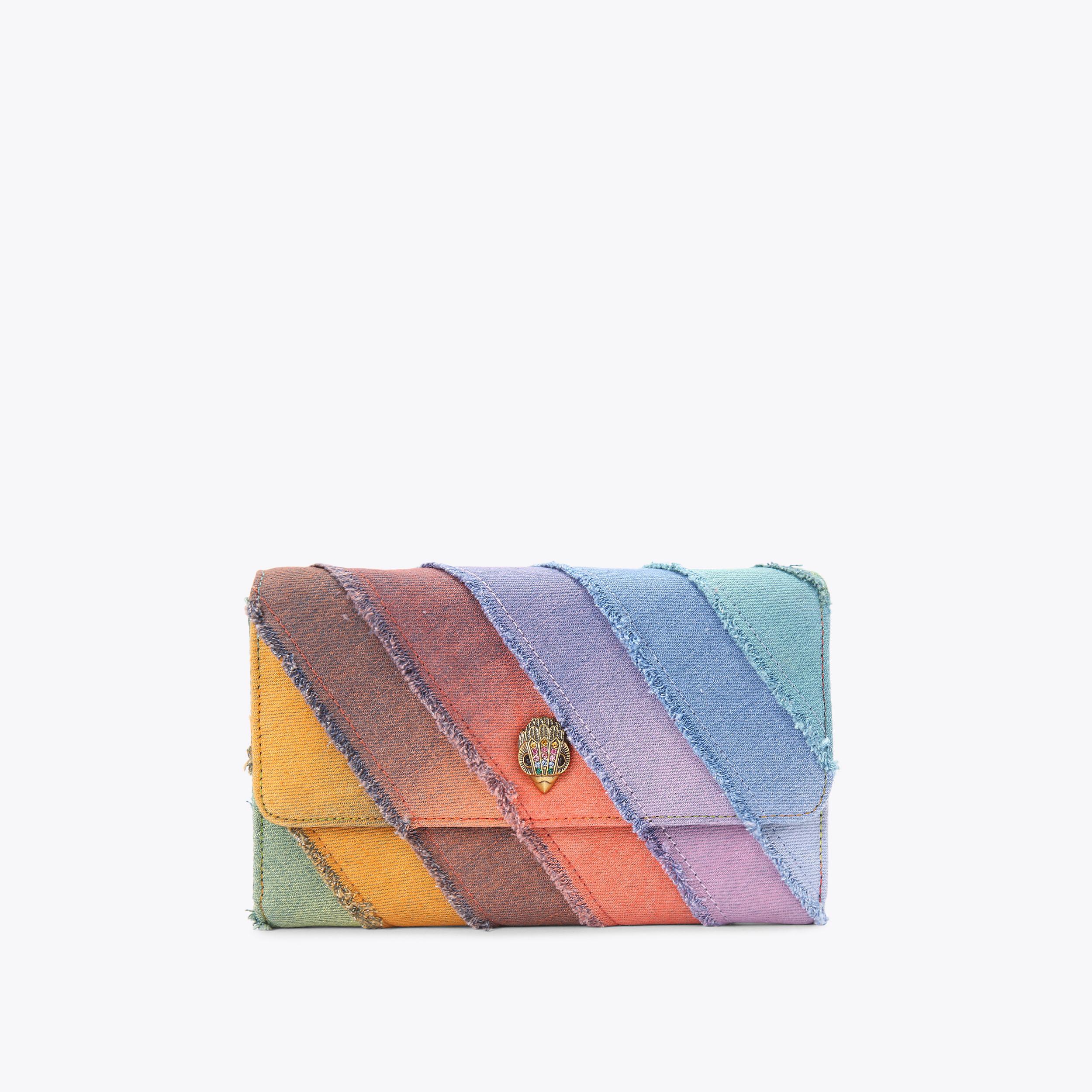 KENSINGTON CHAIN WALLET Denim Stripe Wallet by KURT GEIGER LONDON