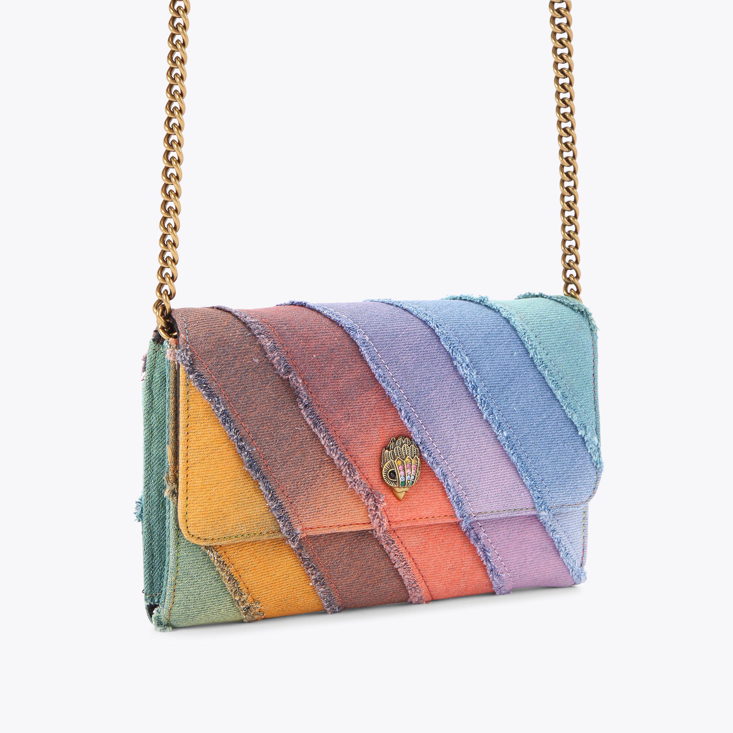 KENSINGTON CHAIN WALLET Denim Stripe Wallet by KURT GEIGER LONDON