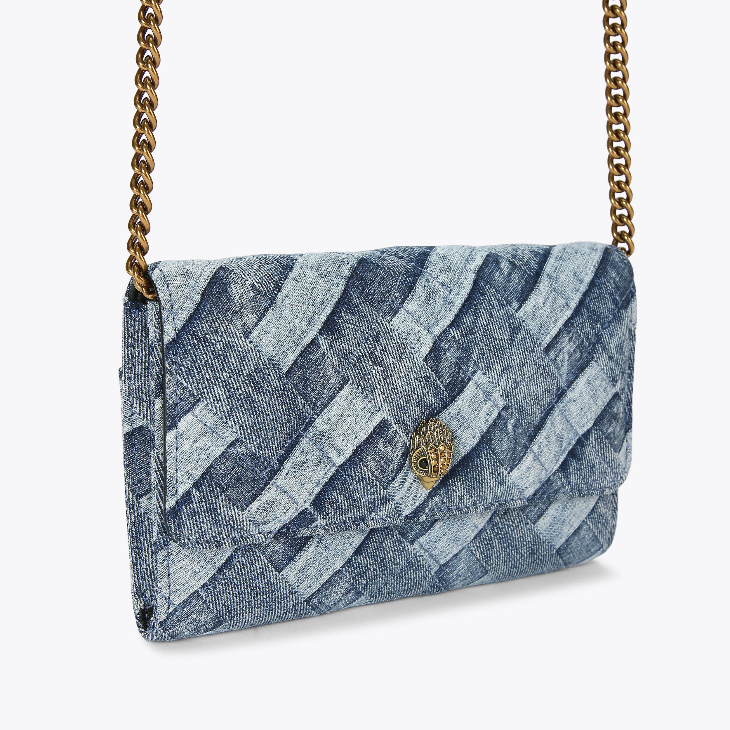 KENSINGTON CHAIN WALLET Denim Wallet On Chain by KURT GEIGER LONDON