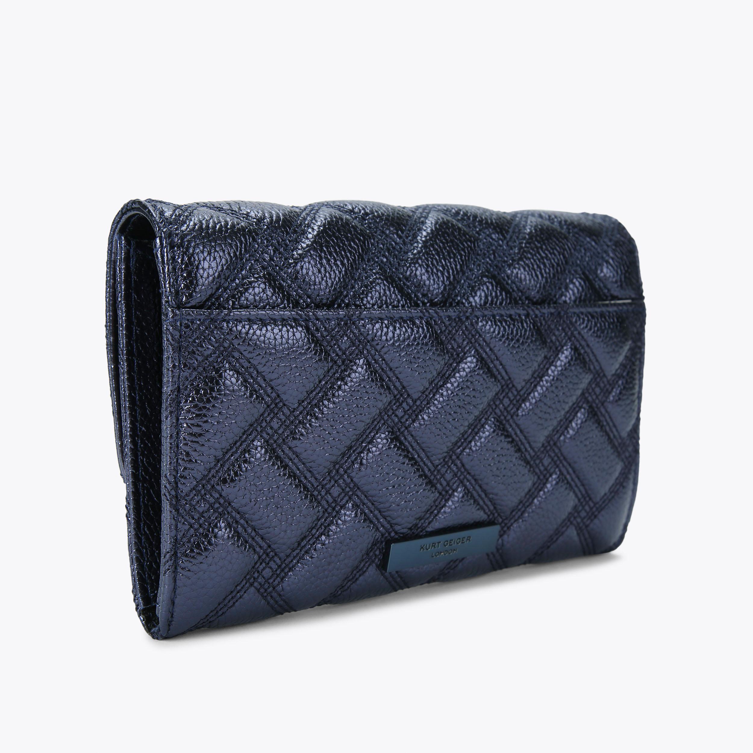 KENSINGTON CHAIN WALLET D Metallic Blue Chain Wallet by KURT GEIGER LONDON