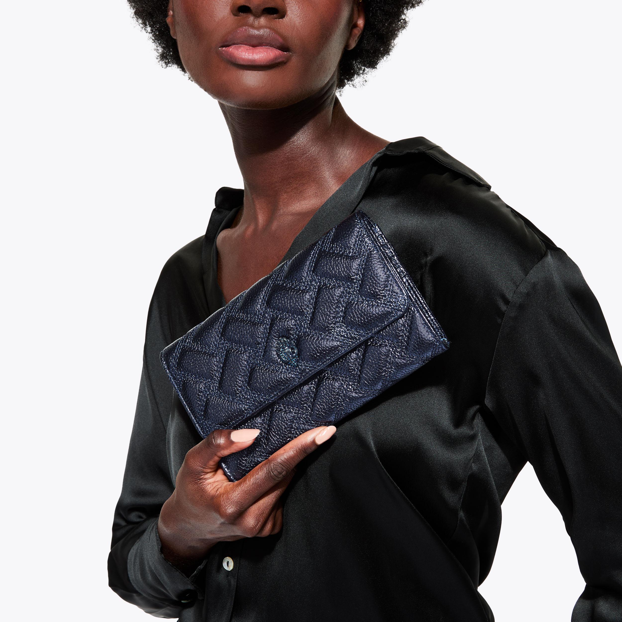 KENSINGTON CHAIN WALLET D Metallic Blue Chain Wallet by KURT GEIGER LONDON