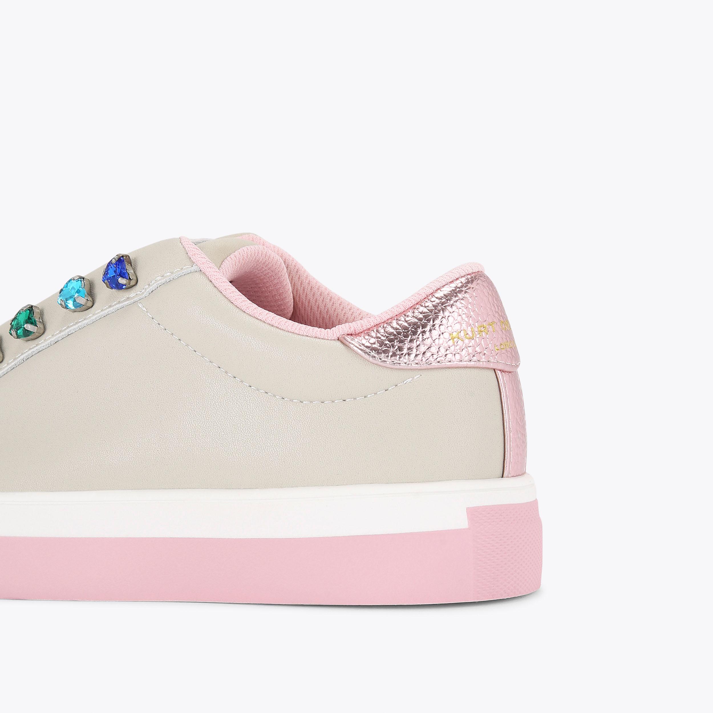 MINI LIVIAH LOVE Bone Heart Crystal Sneaker by KURT GEIGER LONDON