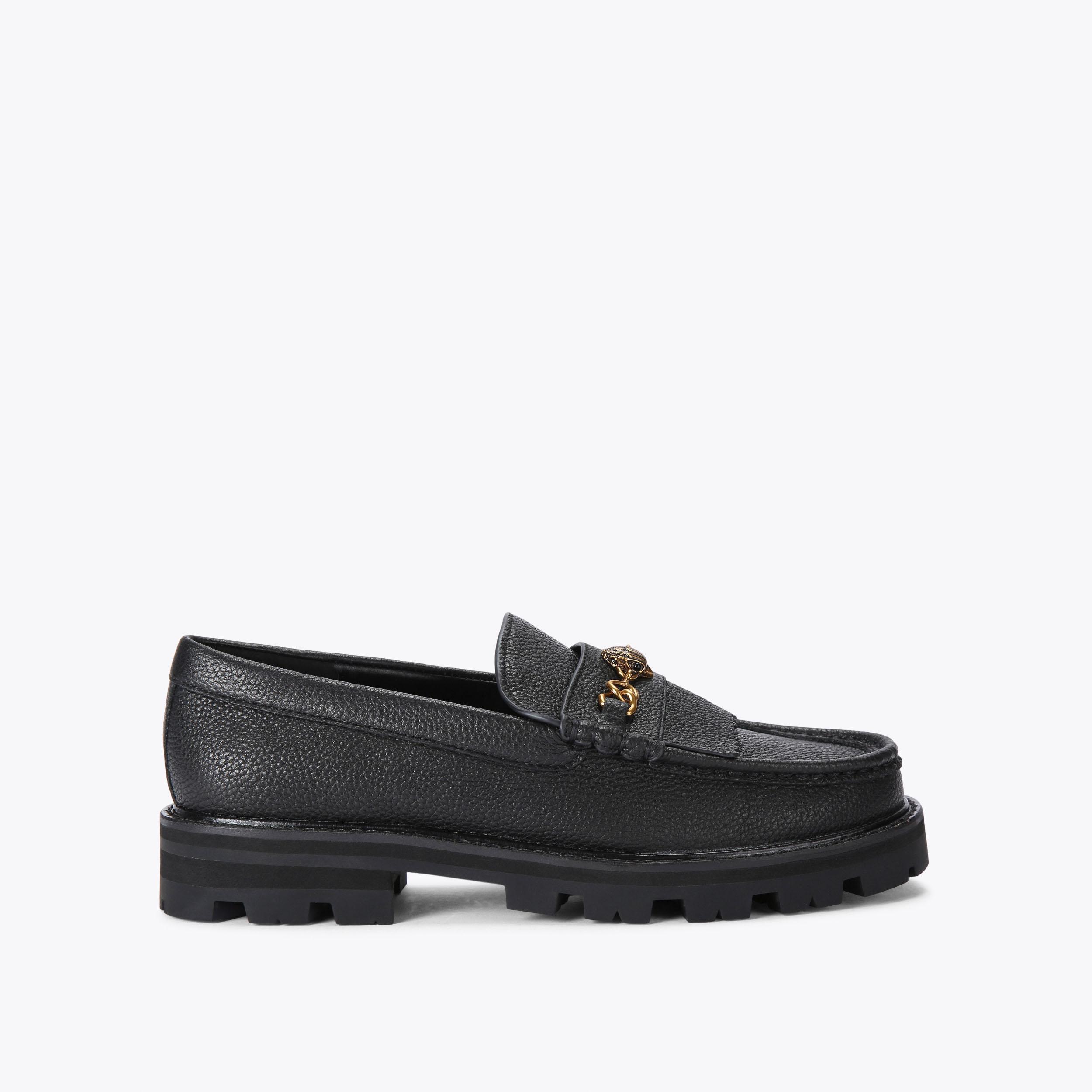 Carnaby Chunky Loafer Black Leather Loafer By Kurt Geiger London
