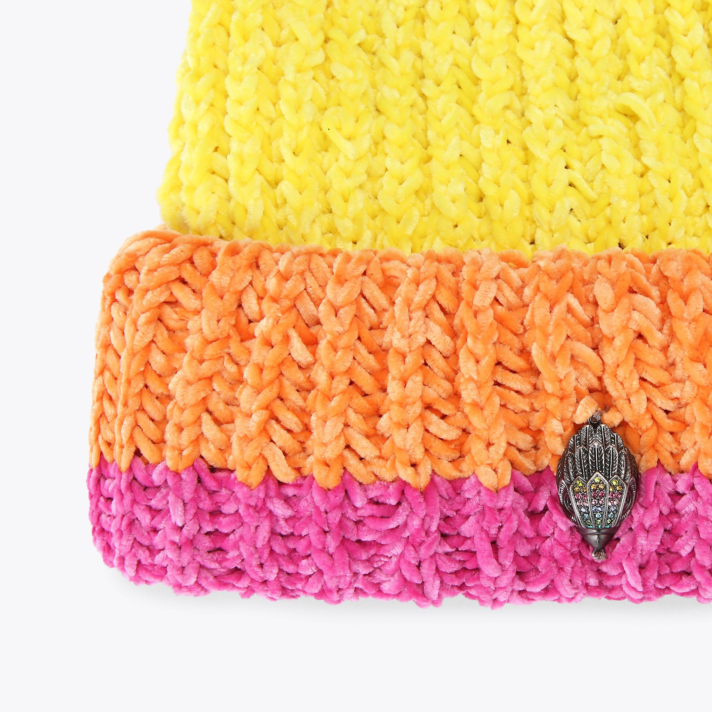 COSY EAGLE BEANIE Rainbow Stripe Beanie by KURT GEIGER LONDON