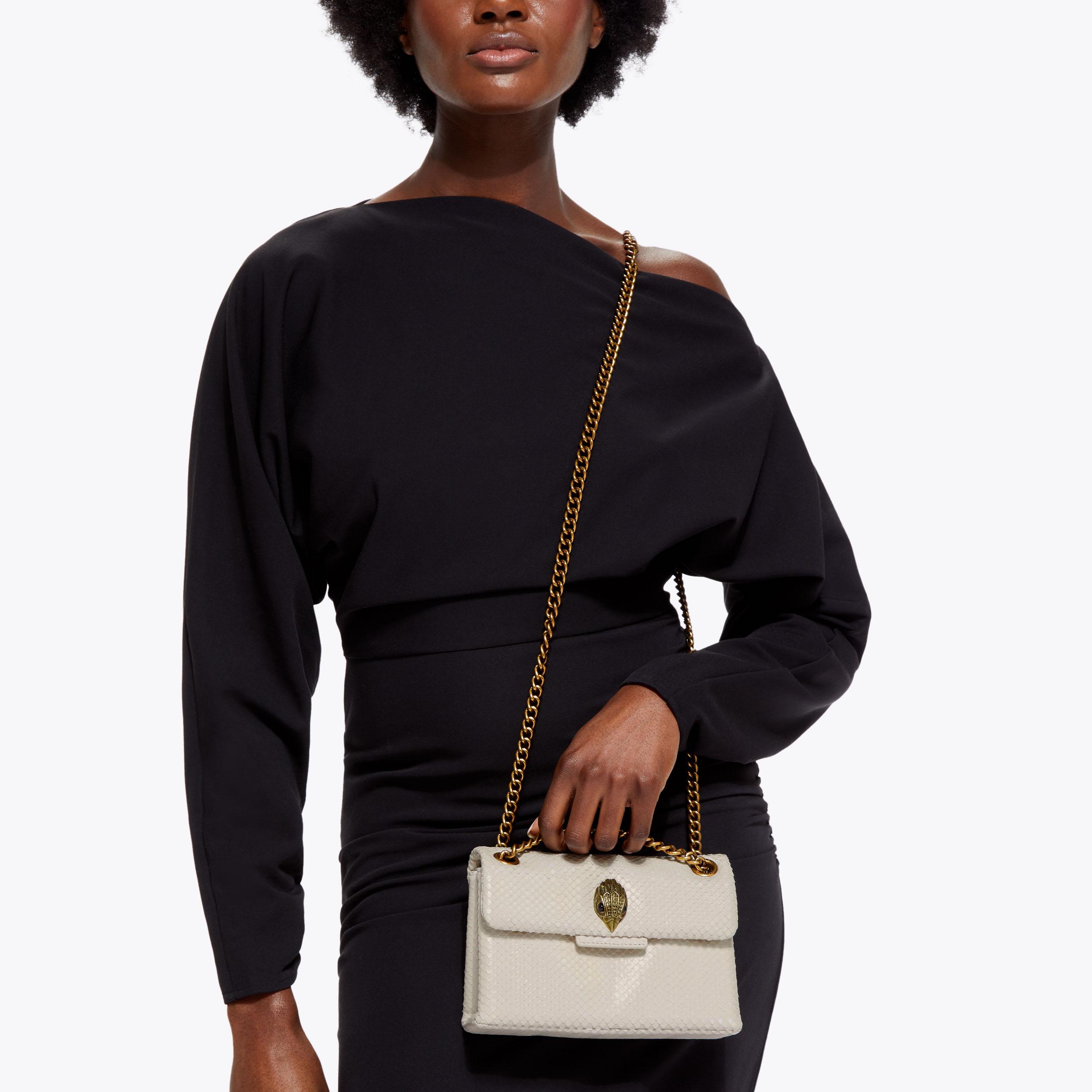 LEATHER MINI KENSINGTON Lizard Cross Body Purse by KURT GEIGER LONDON