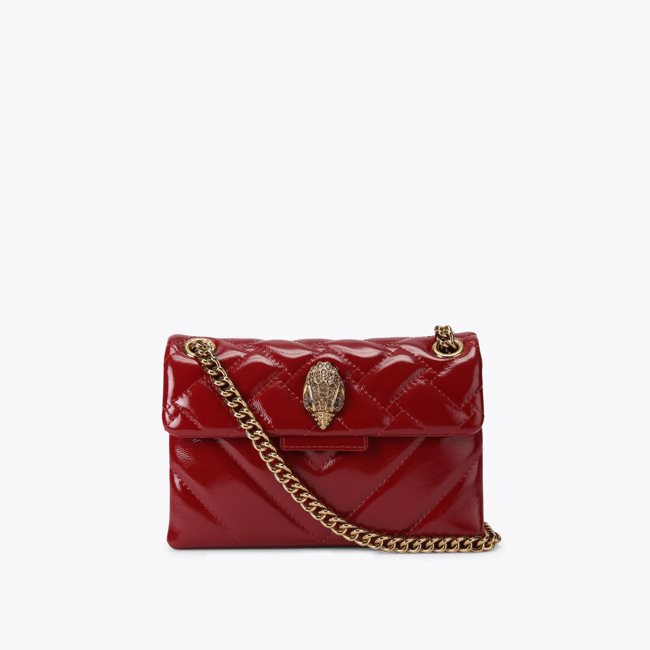 LEATHER MINI KENSINGTON Red Patent Cross Body Bag by KURT GEIGER LONDON