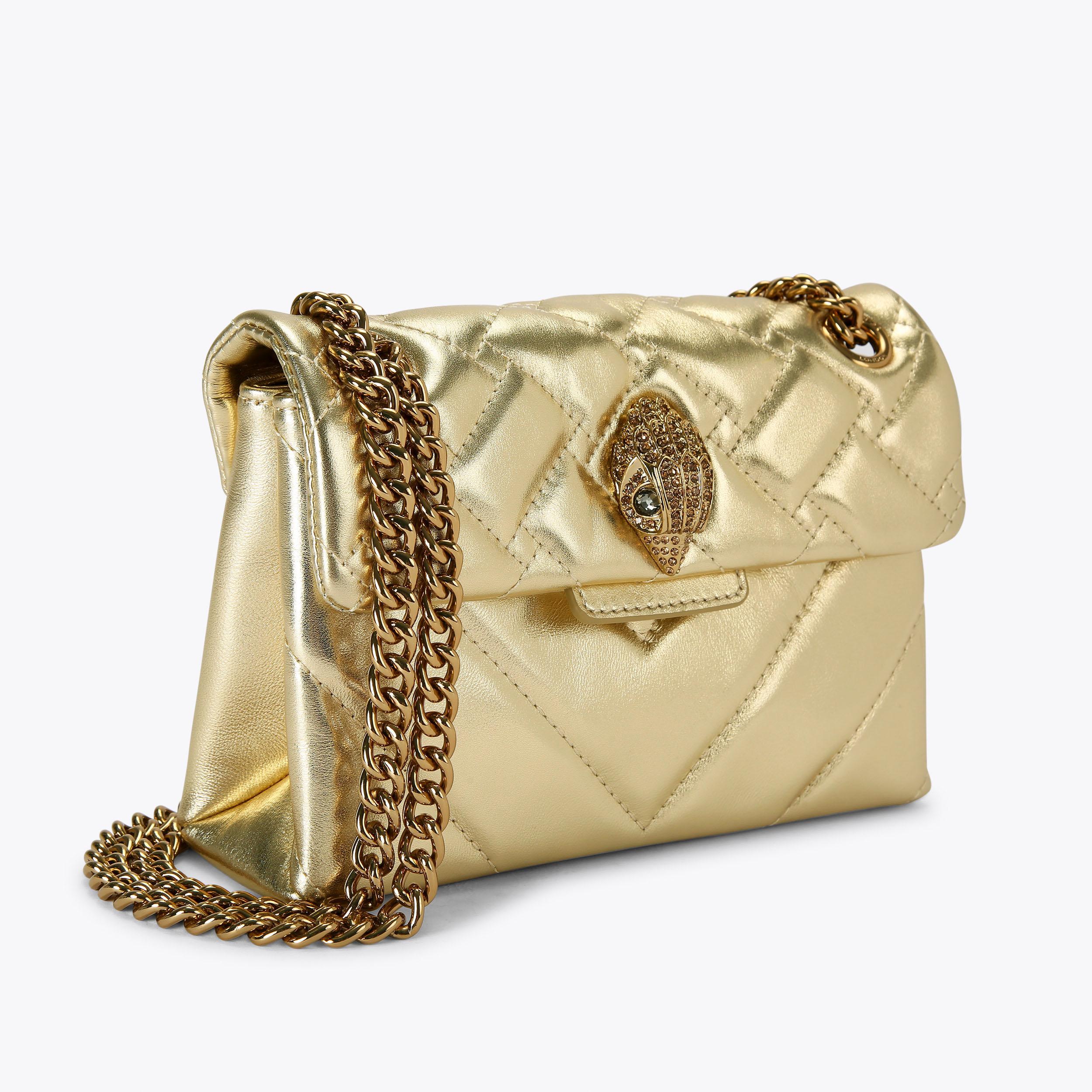 LEATHER MINI KENSINGTON gold leather bags by KURT GEIGER LONDON