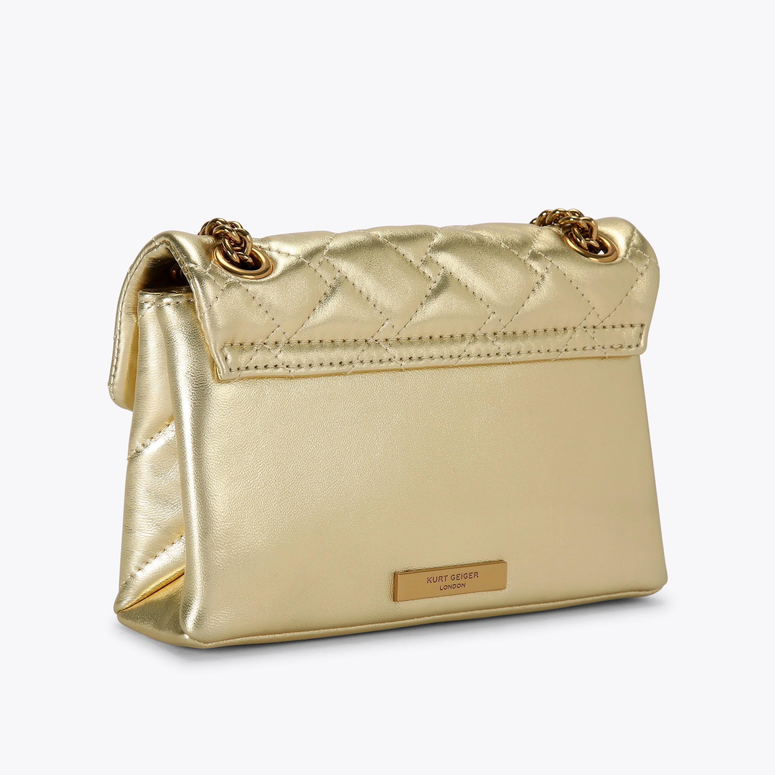 LEATHER MINI KENSINGTON gold leather bags by KURT GEIGER LONDON