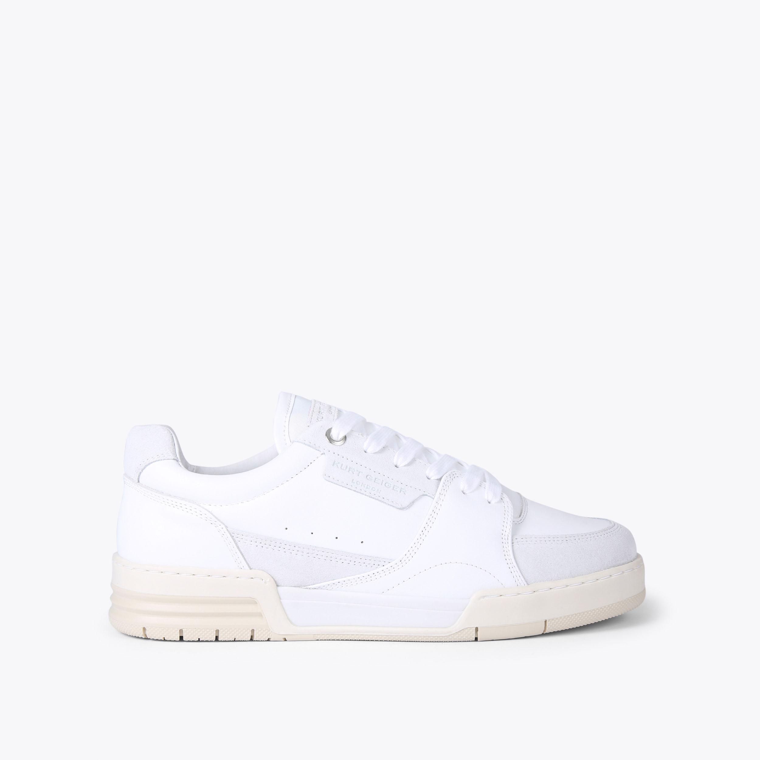 SONIC White Leather Sneakers by KURT GEIGER LONDON