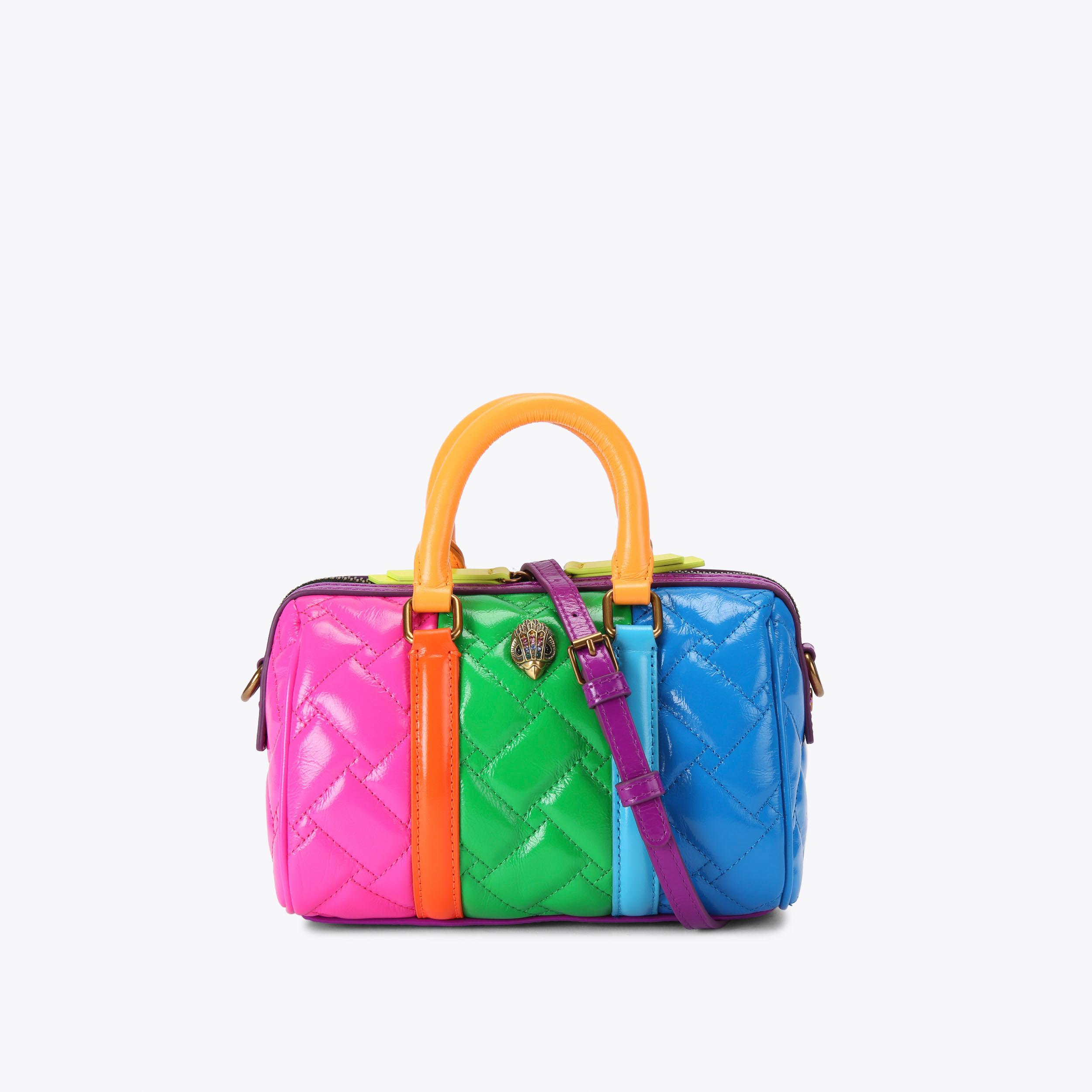 KENSINGTON SM BOSTON Neon Rainbow Bowling Purse by KURT GEIGER LONDON