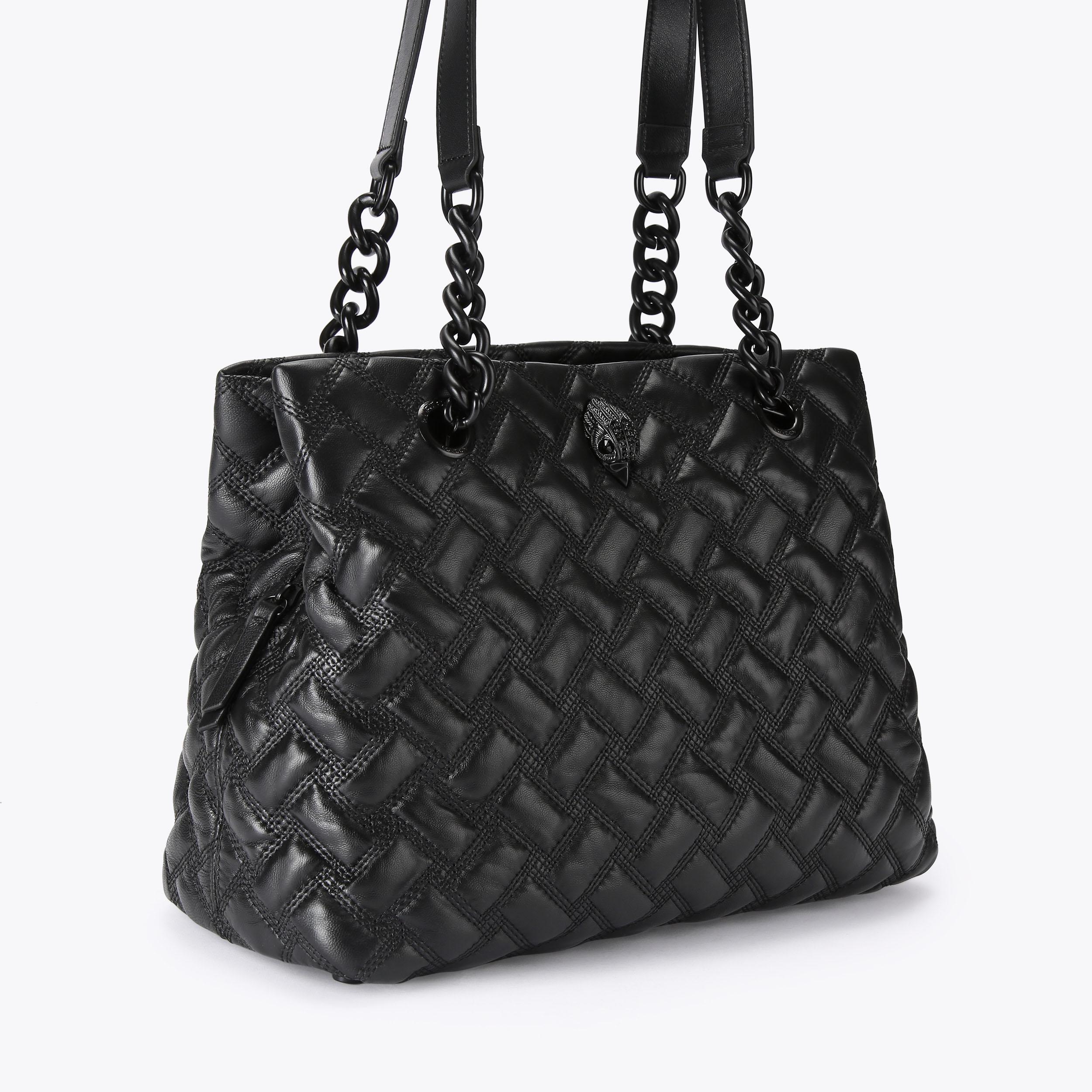KENSINGTON TOTE DR Black Leather Tote Purse by KURT GEIGER LONDON