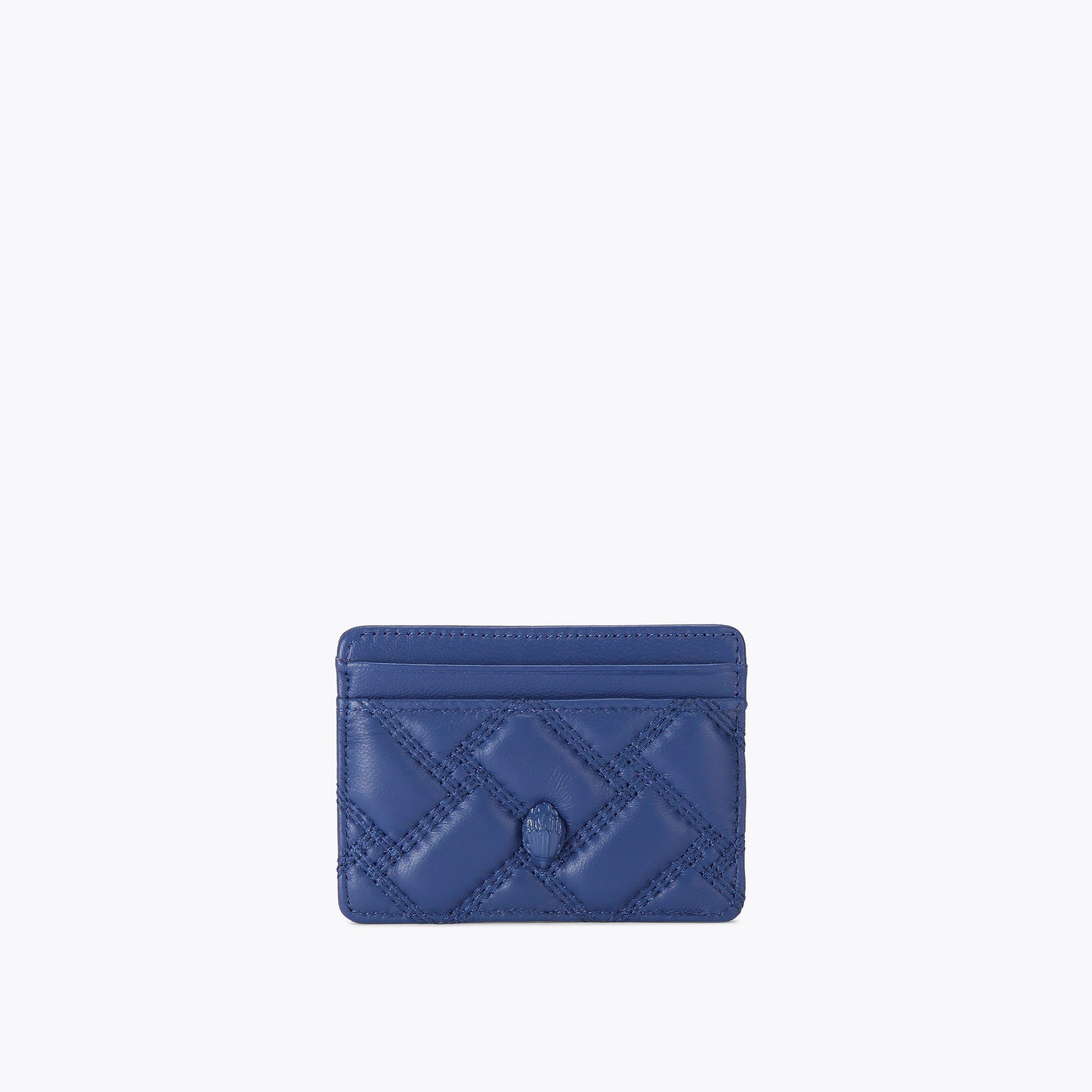 CARD HOLDER KENSINGTON DR Blue Leather Card Wallet by KURT GEIGER LONDON