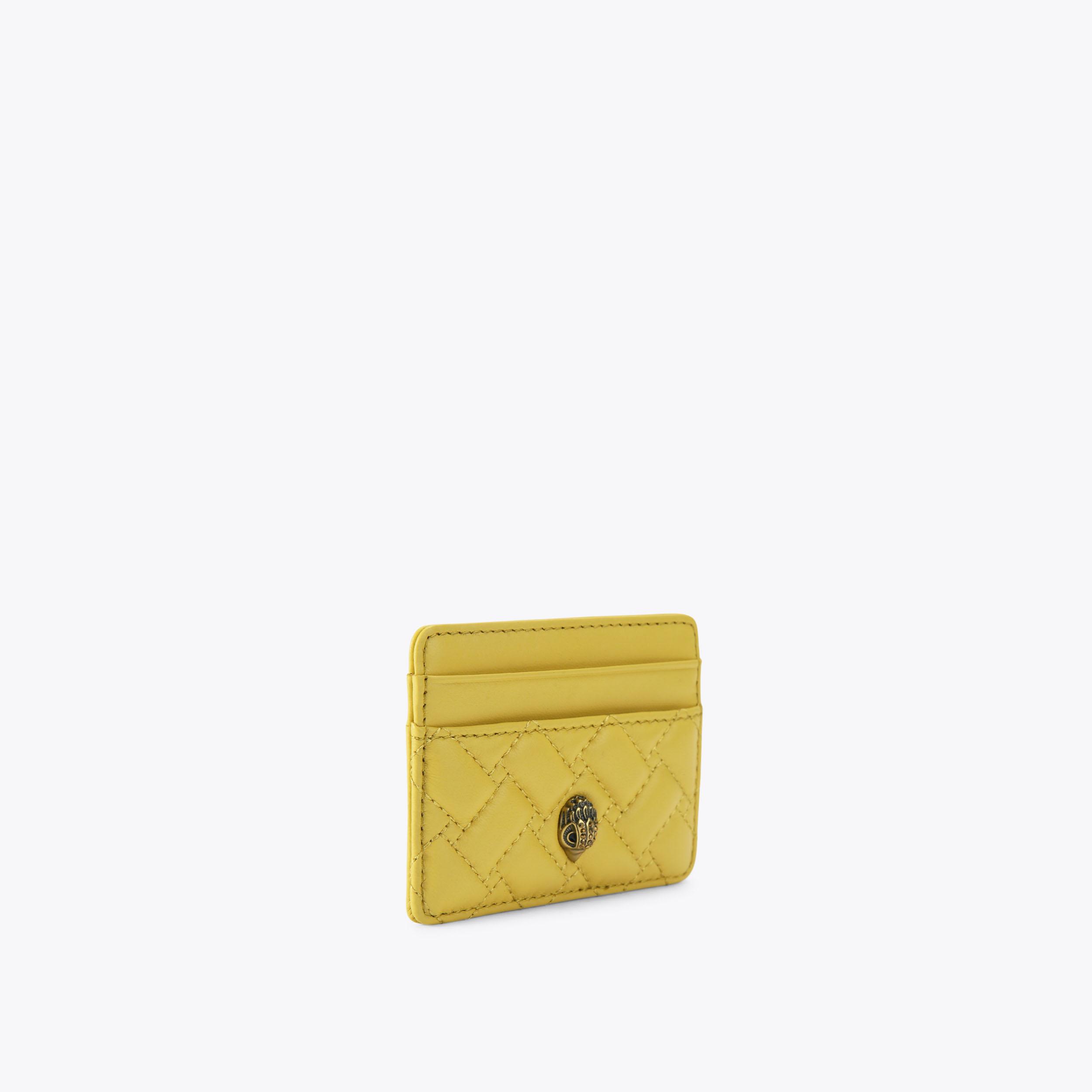 CARD HOLDER KENSINGTON Yellow Leather Card Holder by KURT GEIGER LONDON