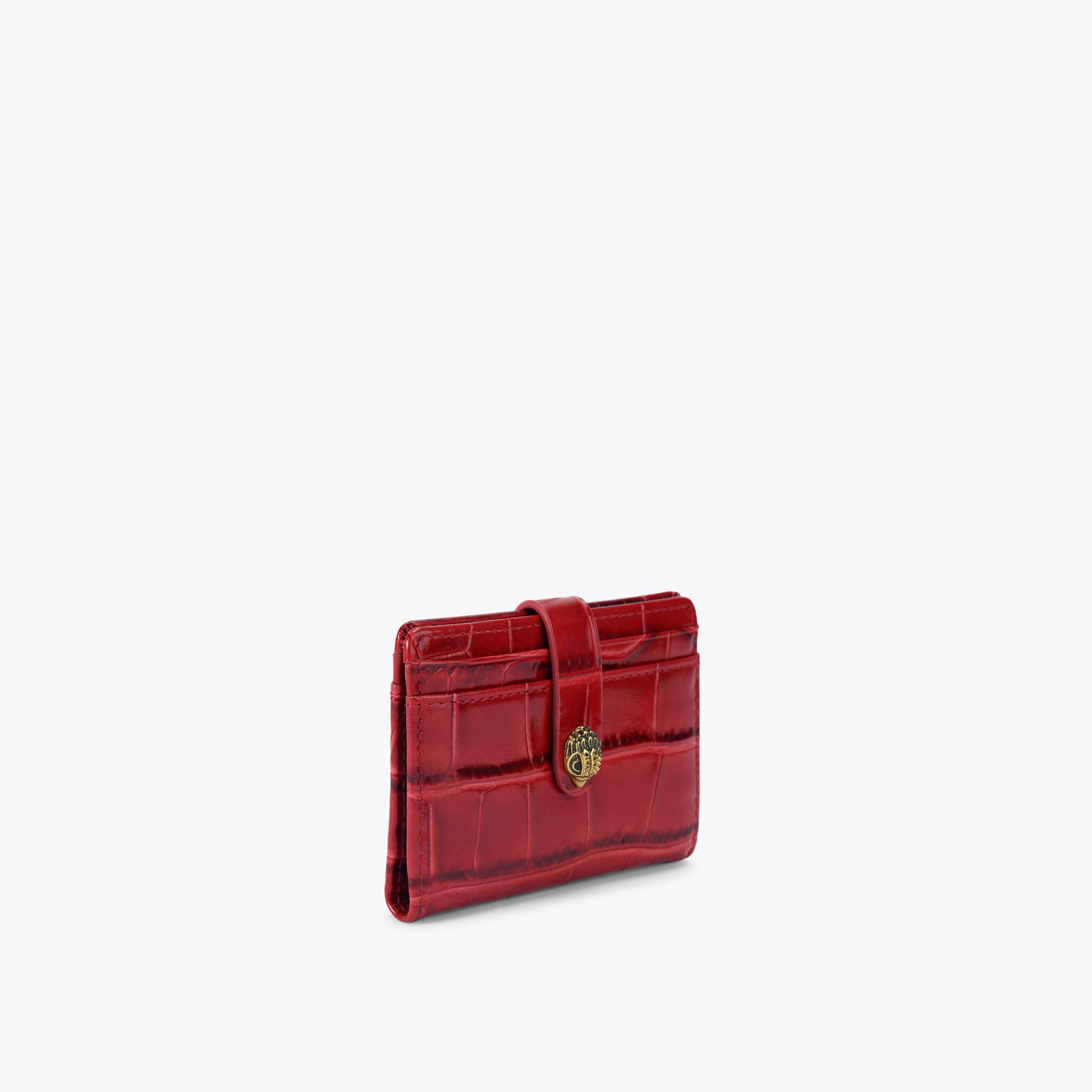 MULTI CARD KENSINGTON Croc Embossed Card Wallet by KURT GEIGER LONDON