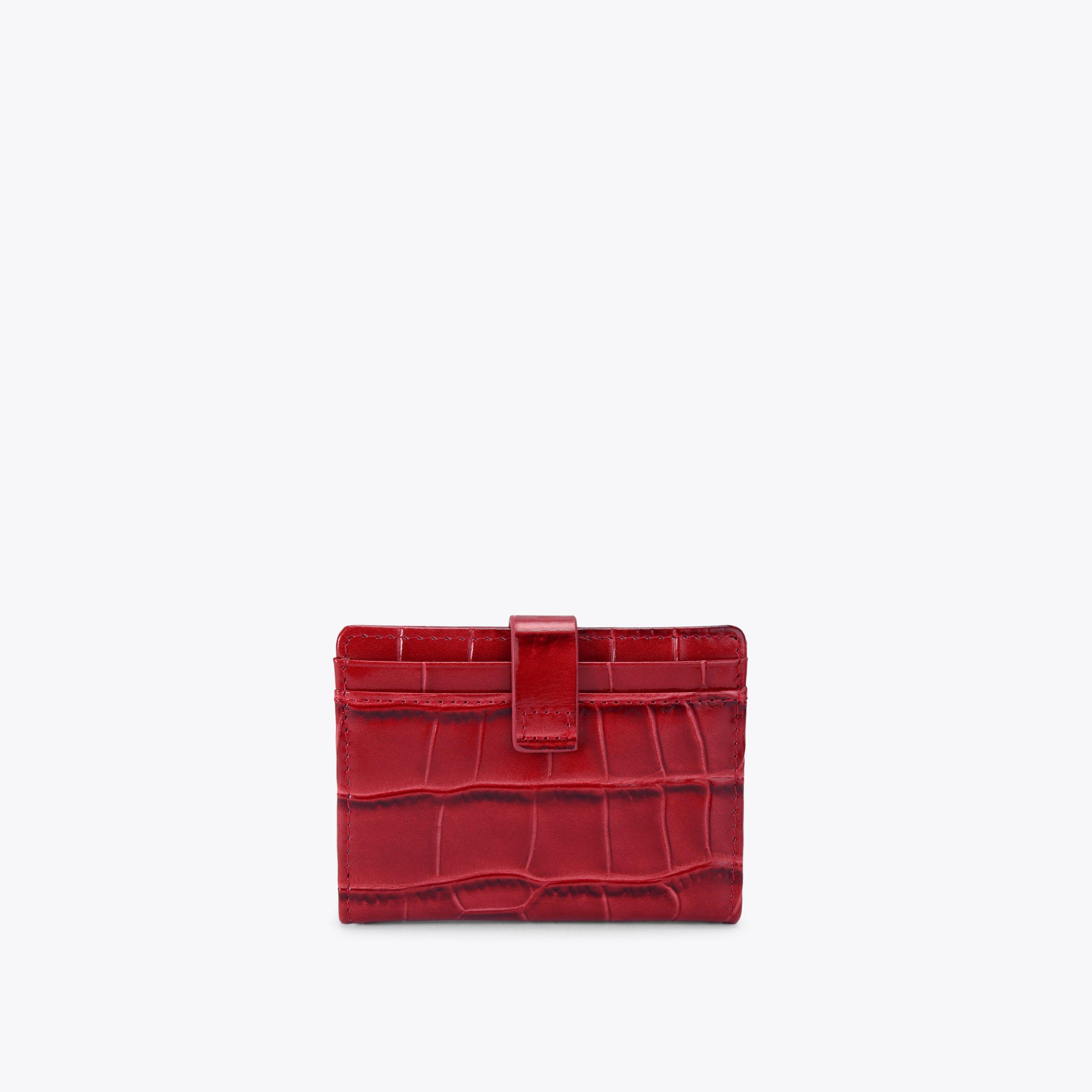 MULTI CARD KENSINGTON Croc Embossed Card Wallet by KURT GEIGER LONDON