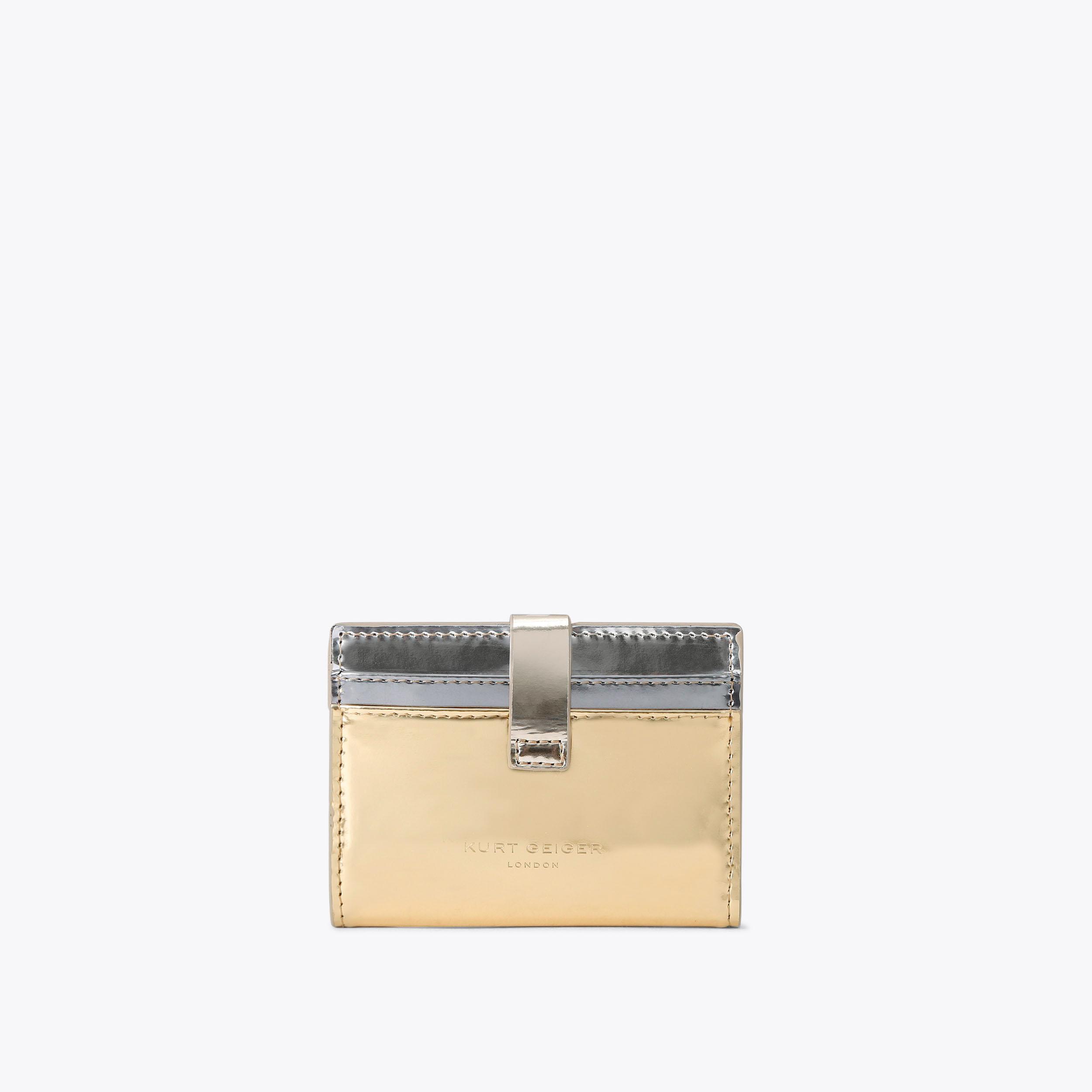 MULTI CARD KENSINGTON Gold Snap Wallet by KURT GEIGER LONDON