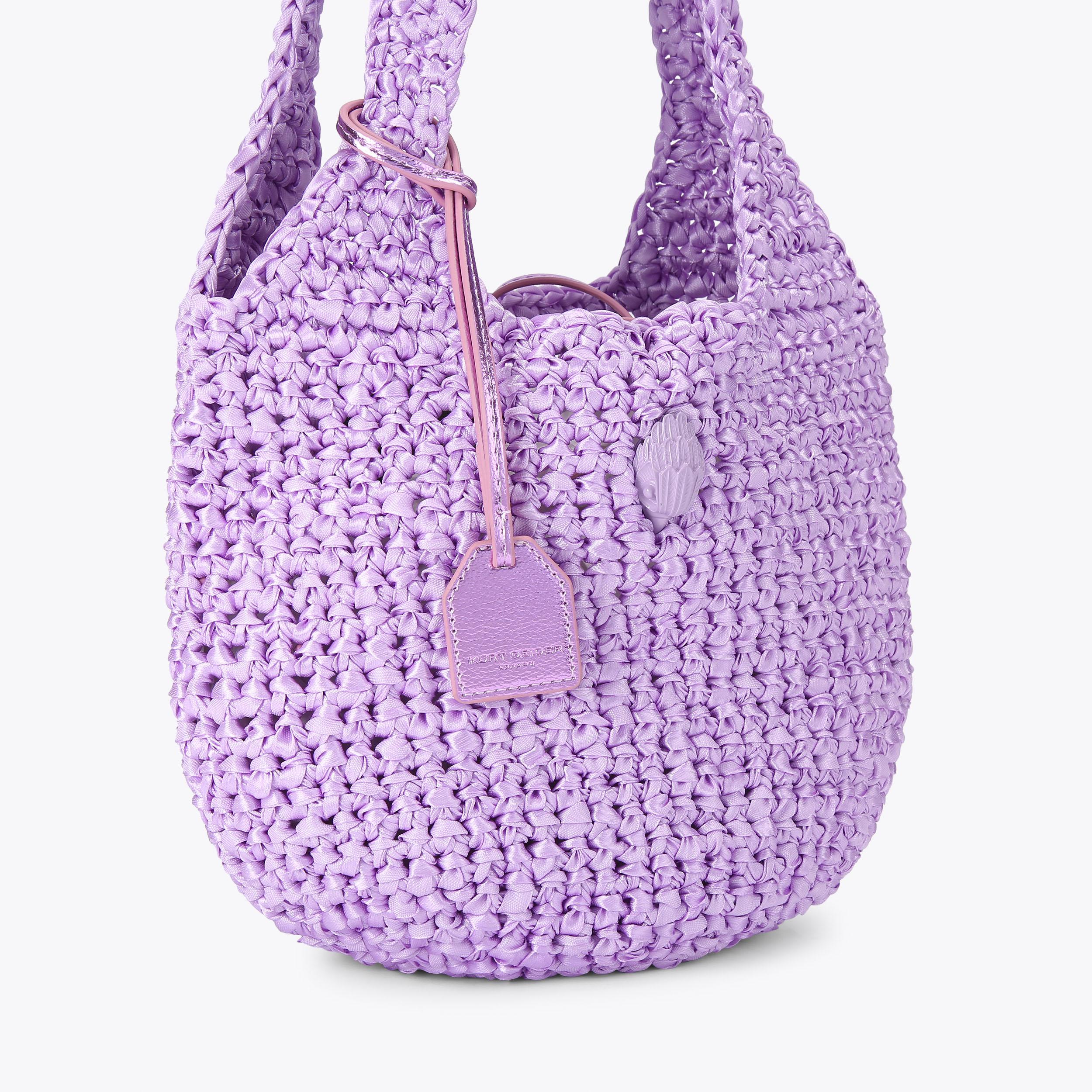 CROCHET SM TOTE Lilac Tote by KURT GEIGER LONDON