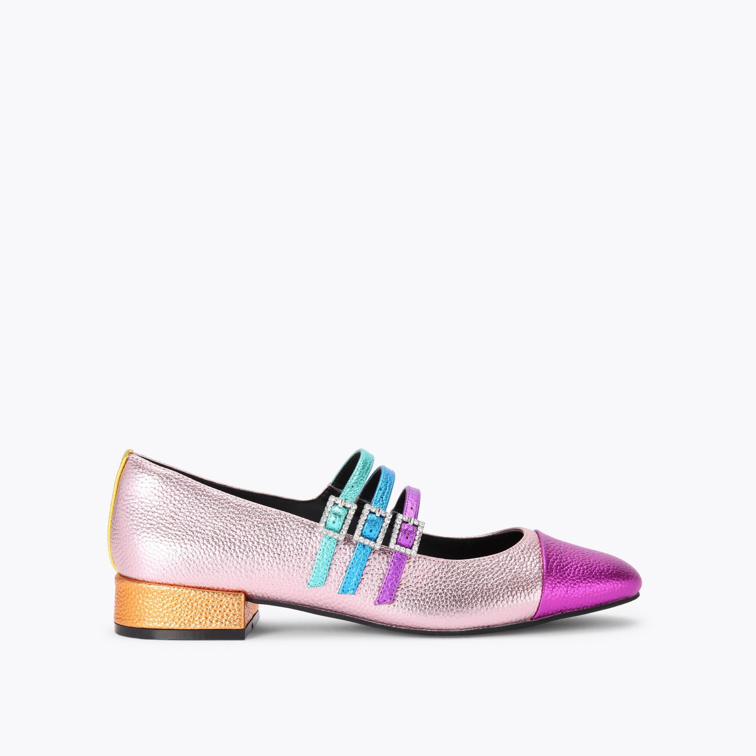 PIERRA LOW MARY JANE Rainbow Mary Jane Heels by KURT GEIGER LONDON