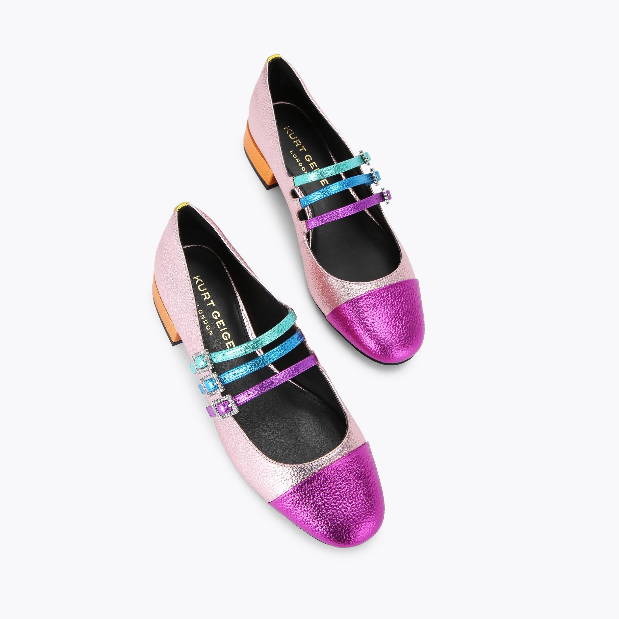 PIERRA LOW MARY JANE Rainbow Mary Jane Heels by KURT GEIGER LONDON