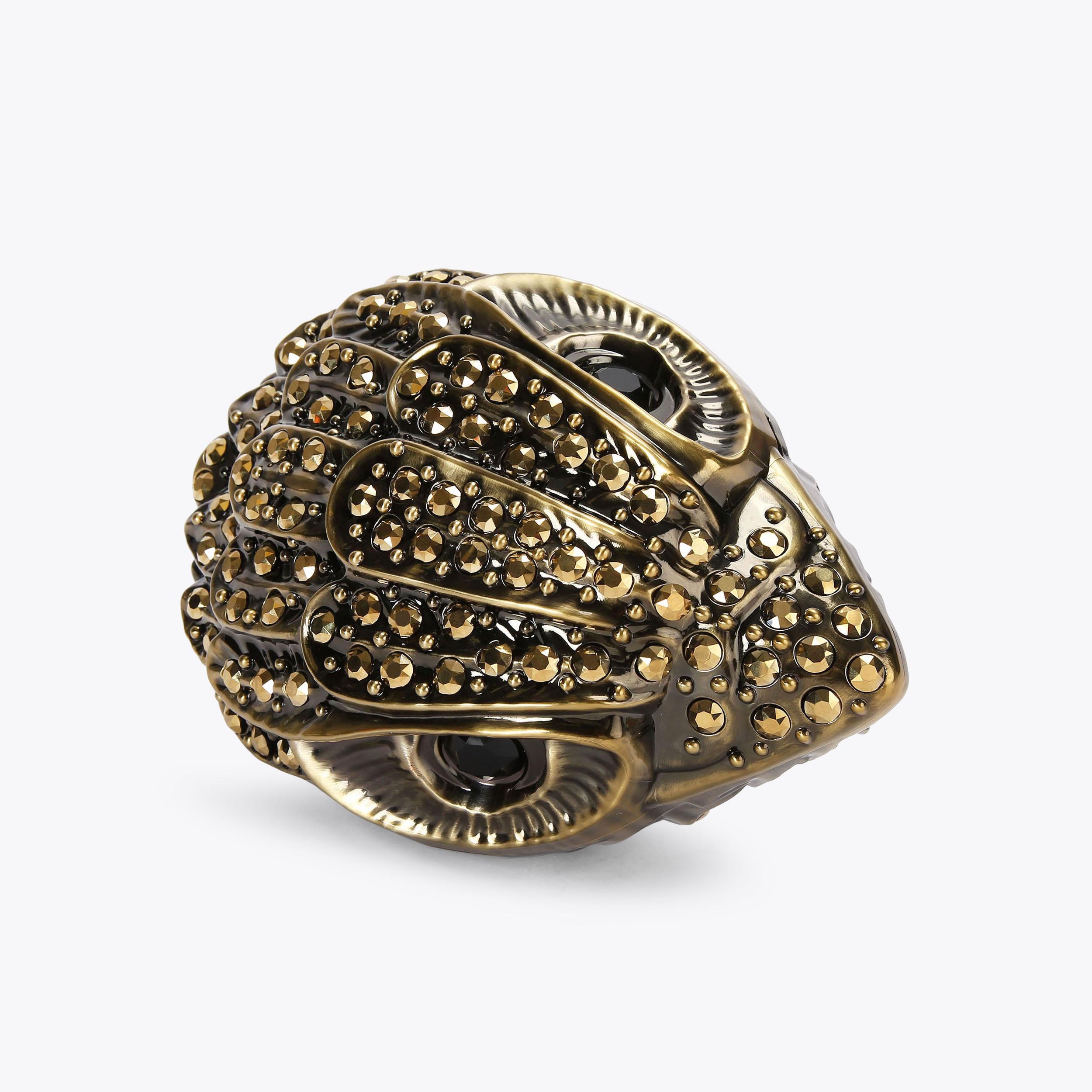 EAGLE CLUTCH Gold Eagle Head Clutch Bag by KURT GEIGER LONDON