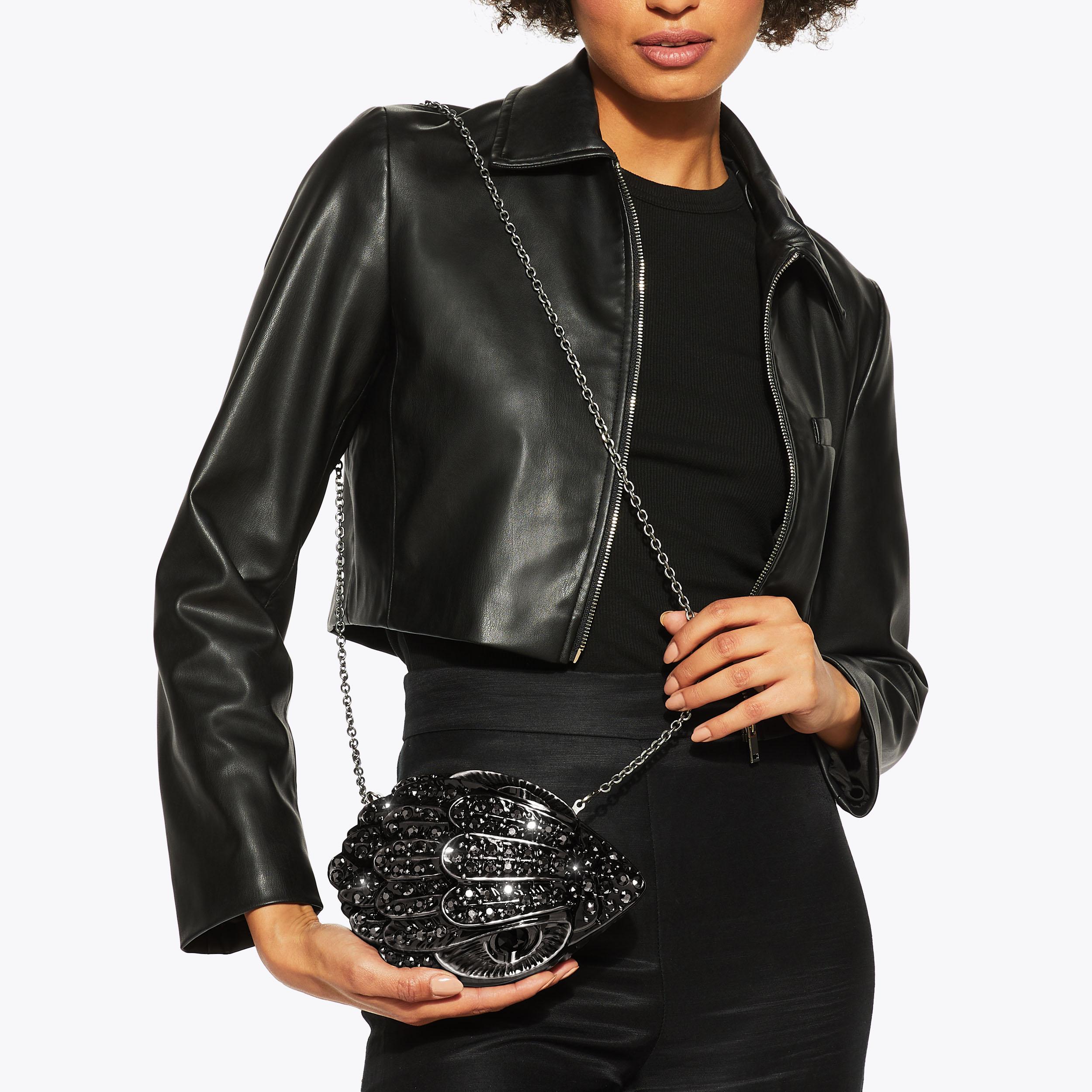 EAGLE CLUTCH black eagle clutch by KURT GEIGER LONDON