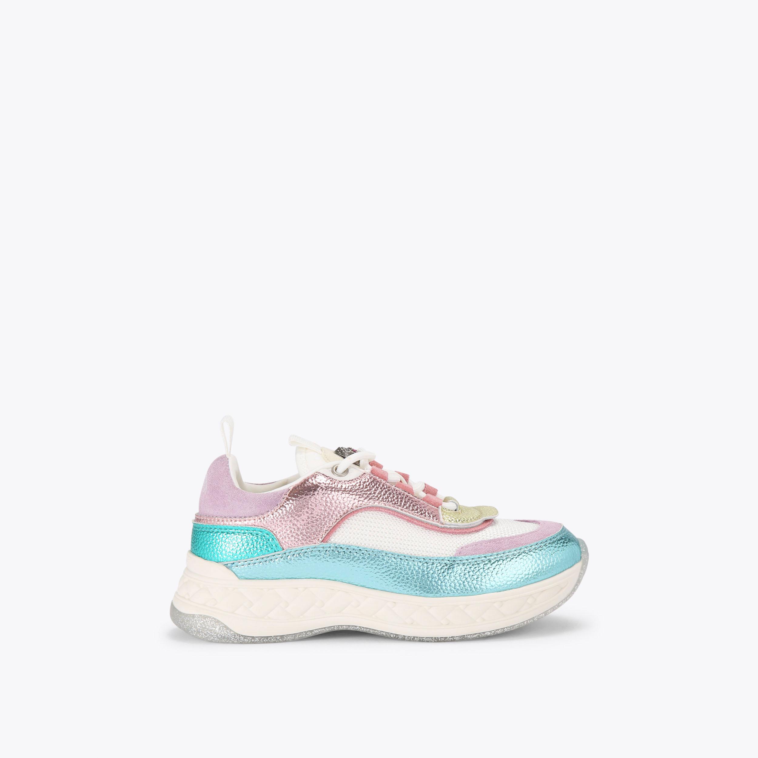 MINI KENSINGTON SNEAKER Pastel Metallic Sneaker by KURT GEIGER LONDON