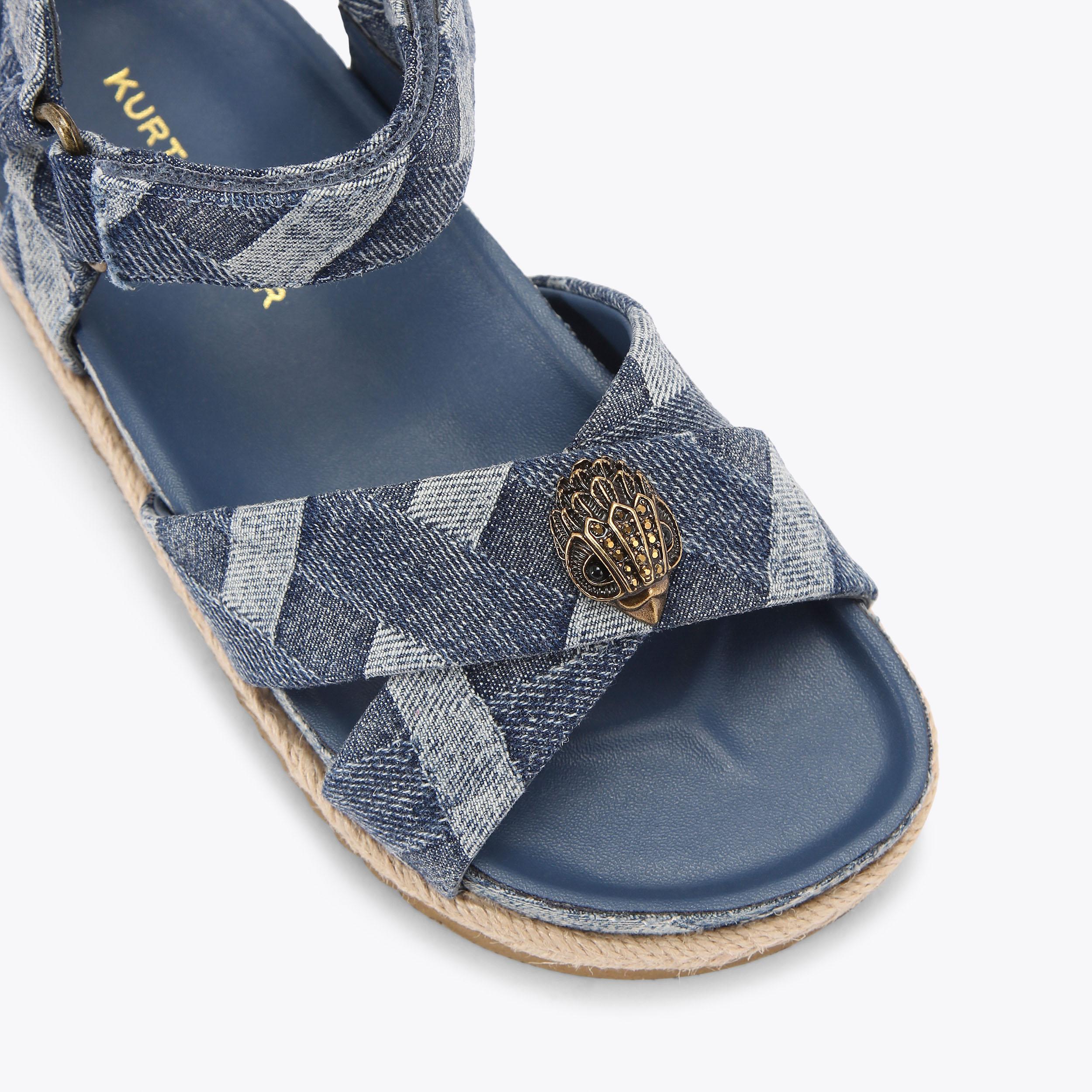 MINI KENSINGTON ESPADRILL Denim Sandal by KURT GEIGER LONDON