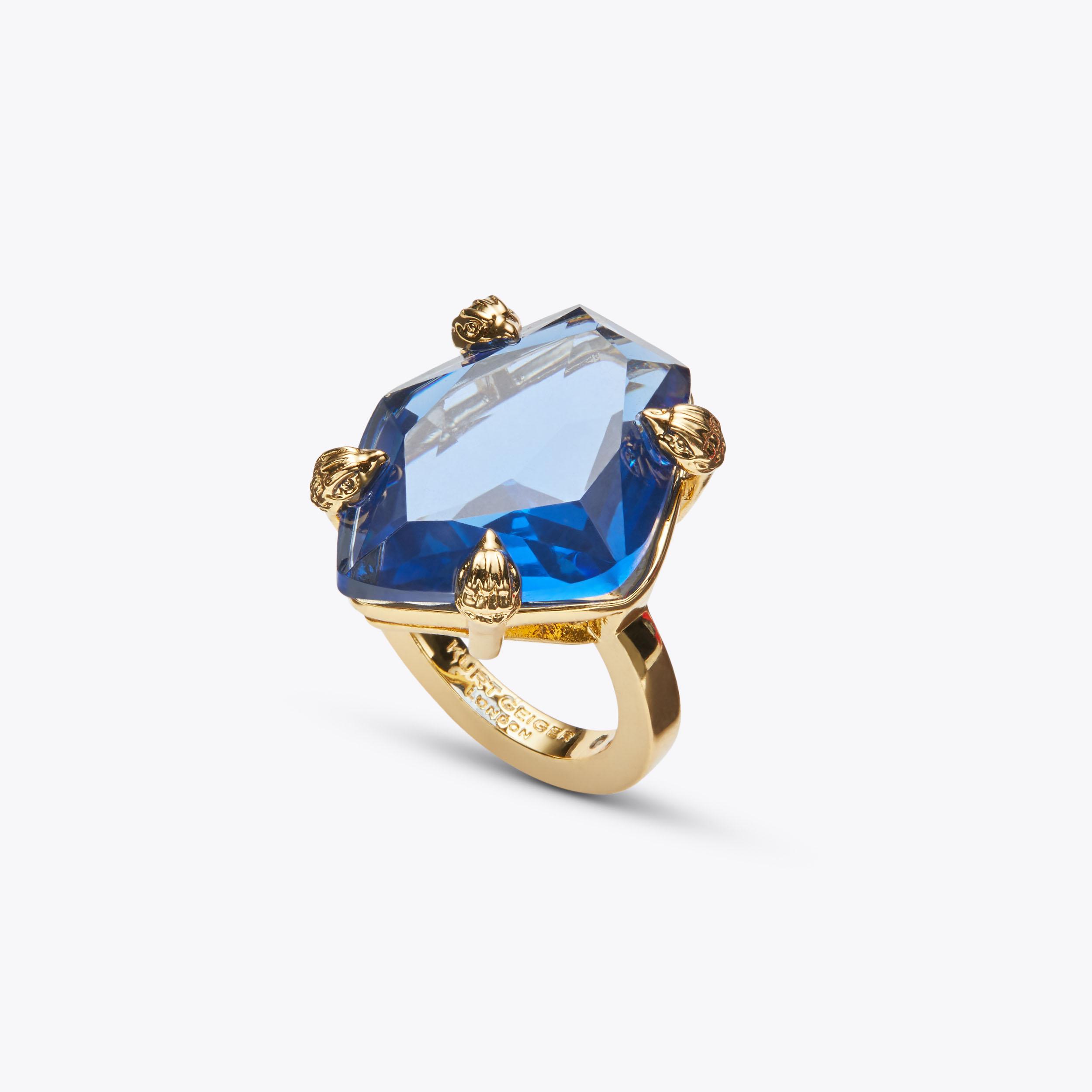 REGENT RING blue stone ring by KURT GEIGER LONDON