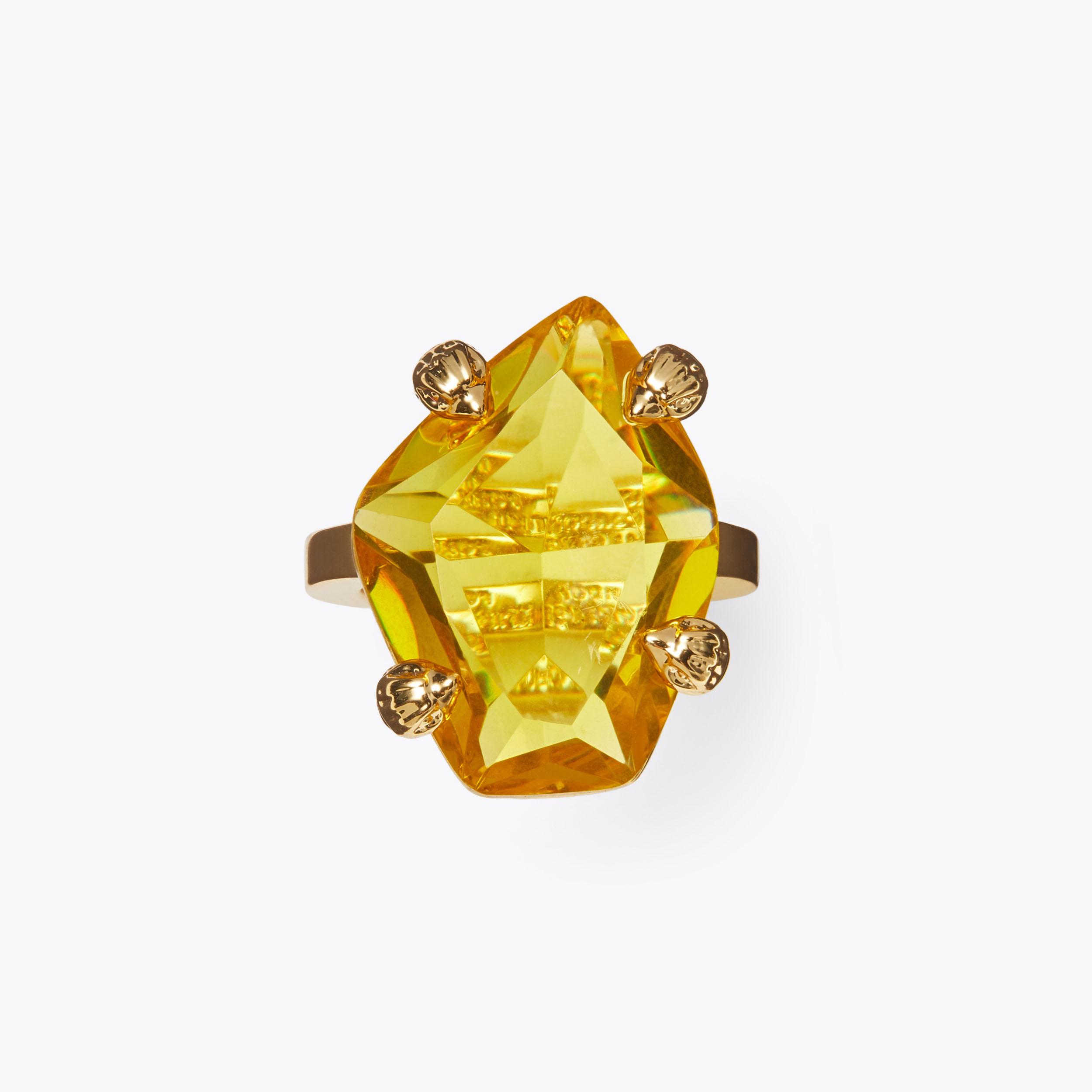 REGENT RING Yellow Stone Ring by KURT GEIGER LONDON