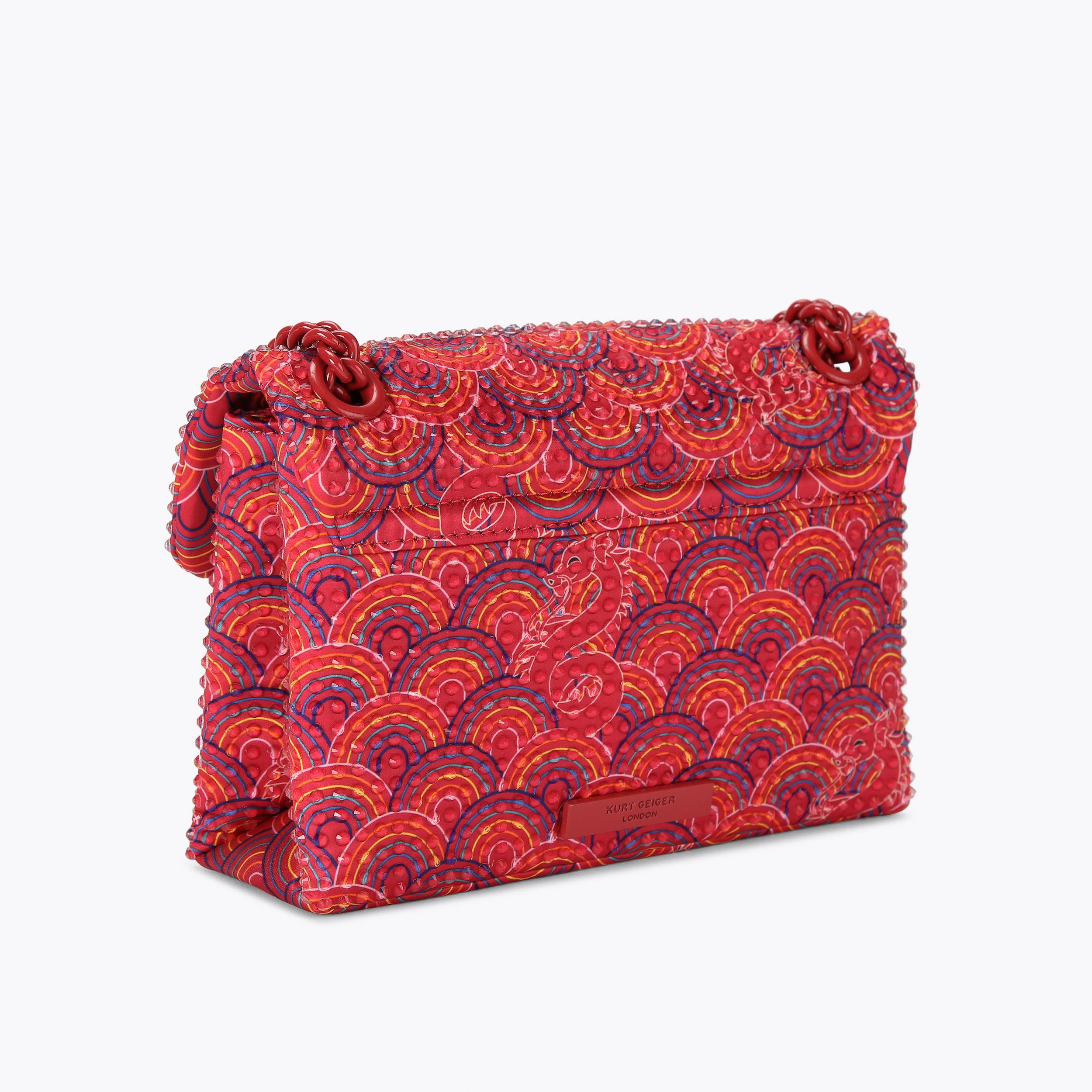FABRIC MINI KENSINGTON C Red Dragon Cross Body Purse by KURT GEIGER LONDON